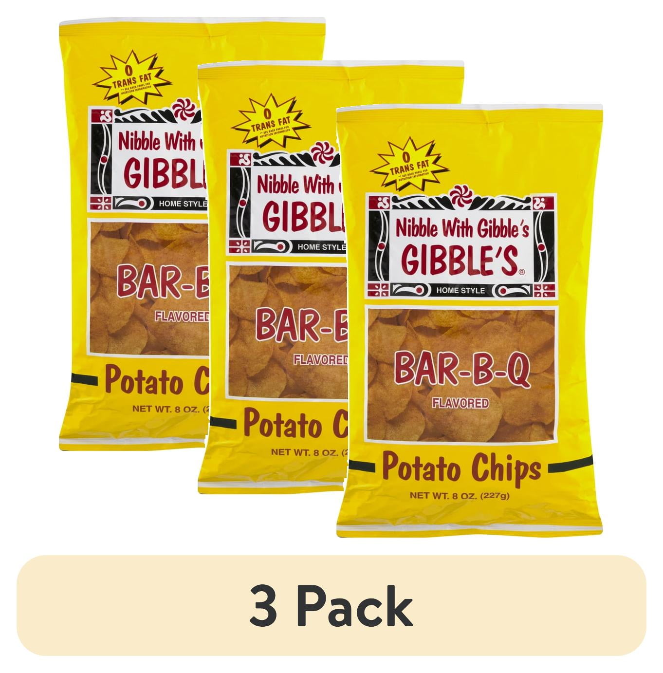 (3 pack) Gibble's Homestyle Potato Chips Bar-B-Q, 8.0 OZ - Walmart.com