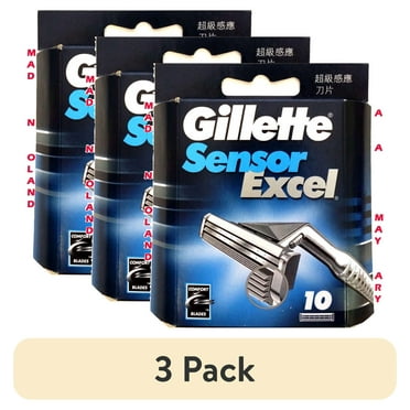 Gillette Sensor Excel Refill Blades, 20 Count, Soft Microfins, Pivoting ...