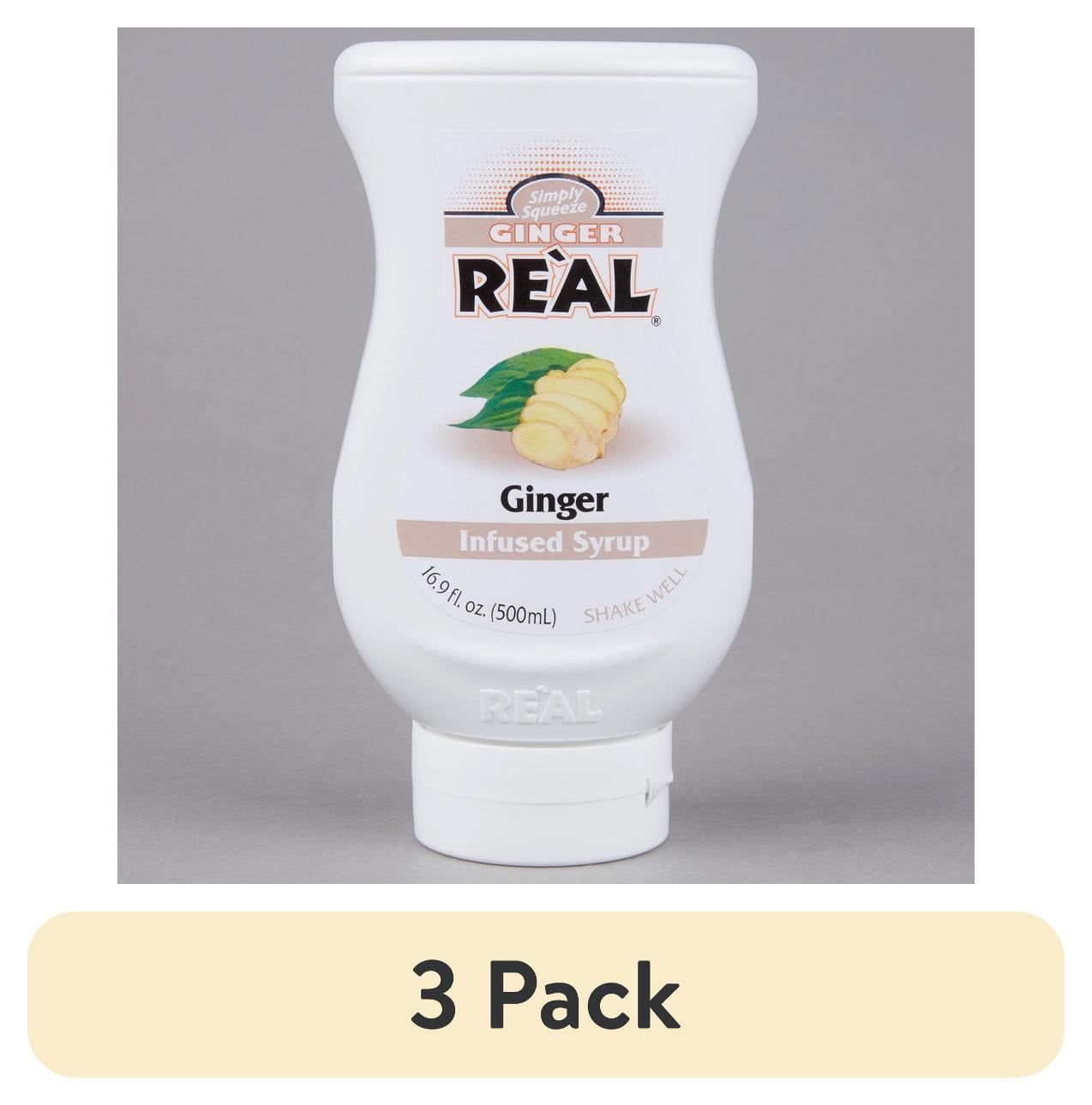 (3 pack) Ginger Real, Ginger Infused Syrup, 16.9 fl oz Squeezable ...