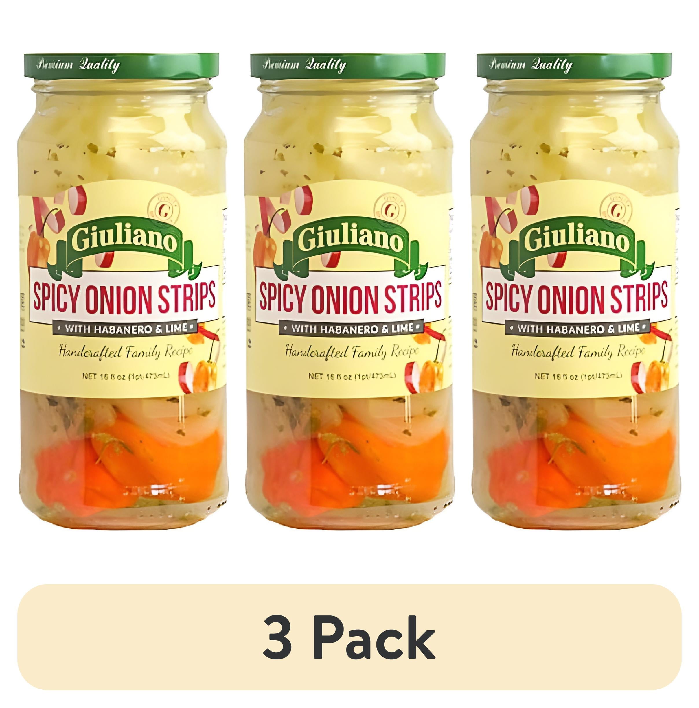 (3 pack) Giuliano Spicy Onion Strips with Habanero and Lime, 16oz ...