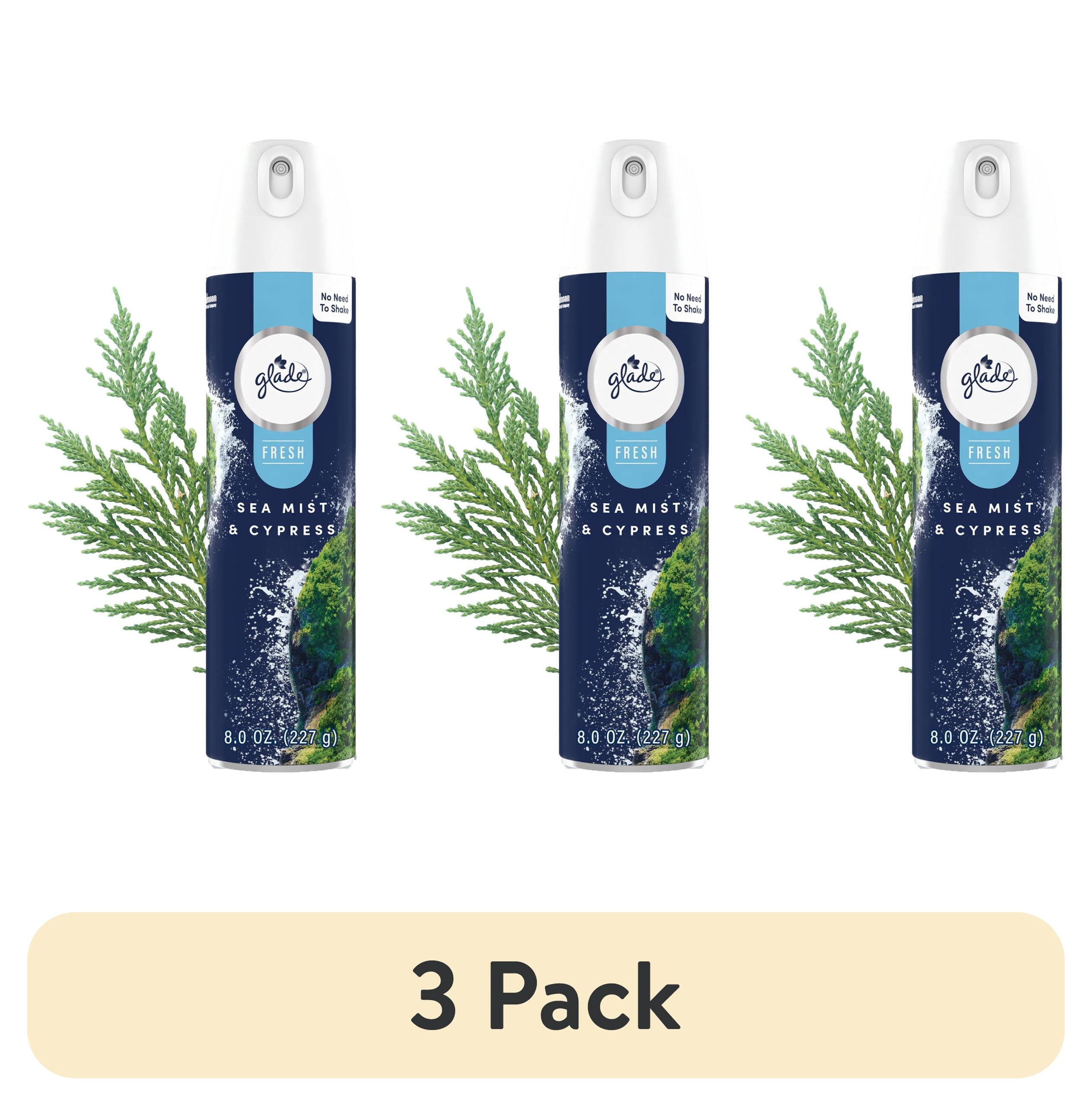 (3 pack) Glade Air Freshener Spray, Sea Mist & Cypress, Fresh Colle ...
