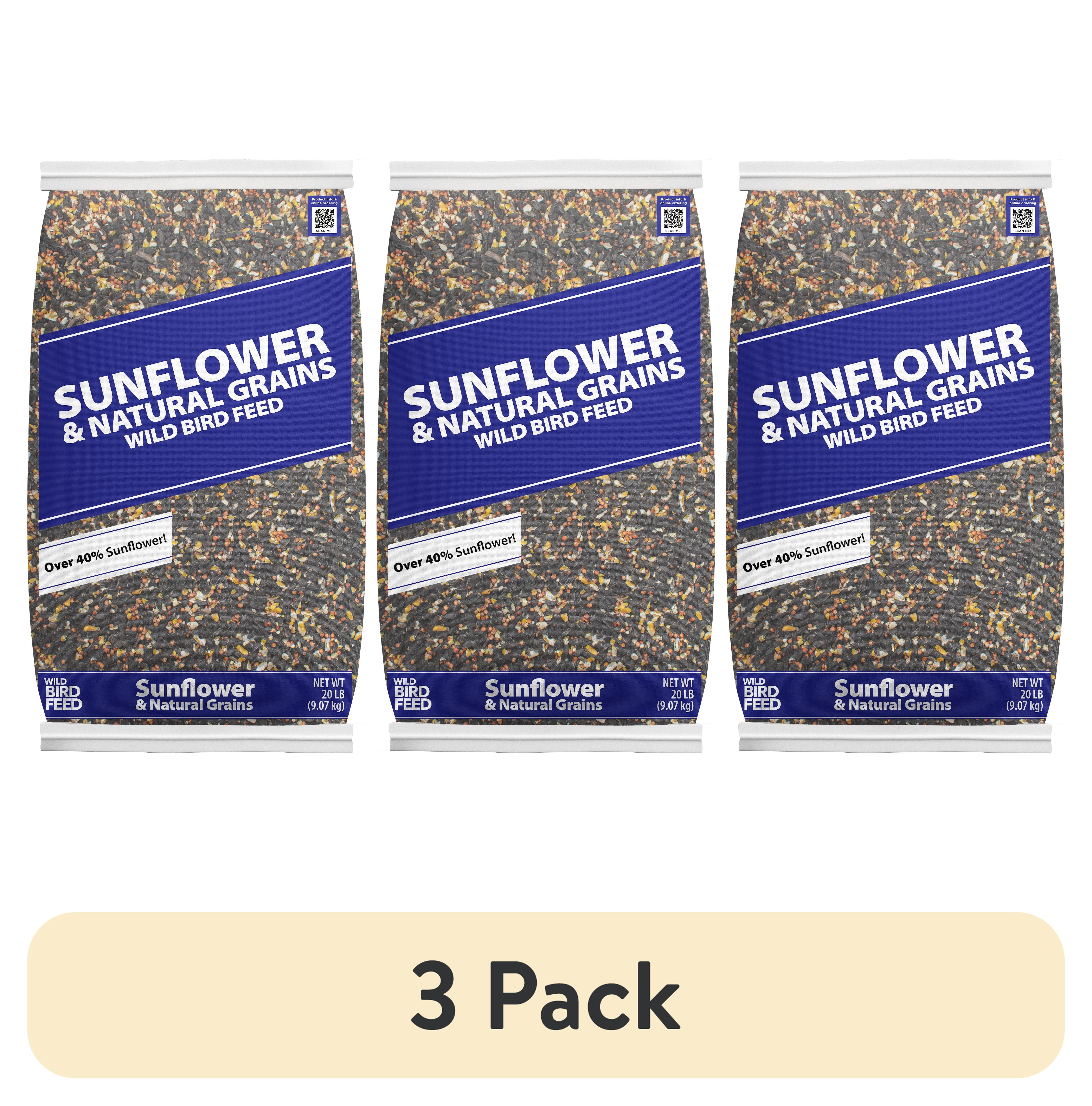 (3 pack) Global Harvest Foods Sunflower & Grains Wild Bird Feed, Dry, 1 ...