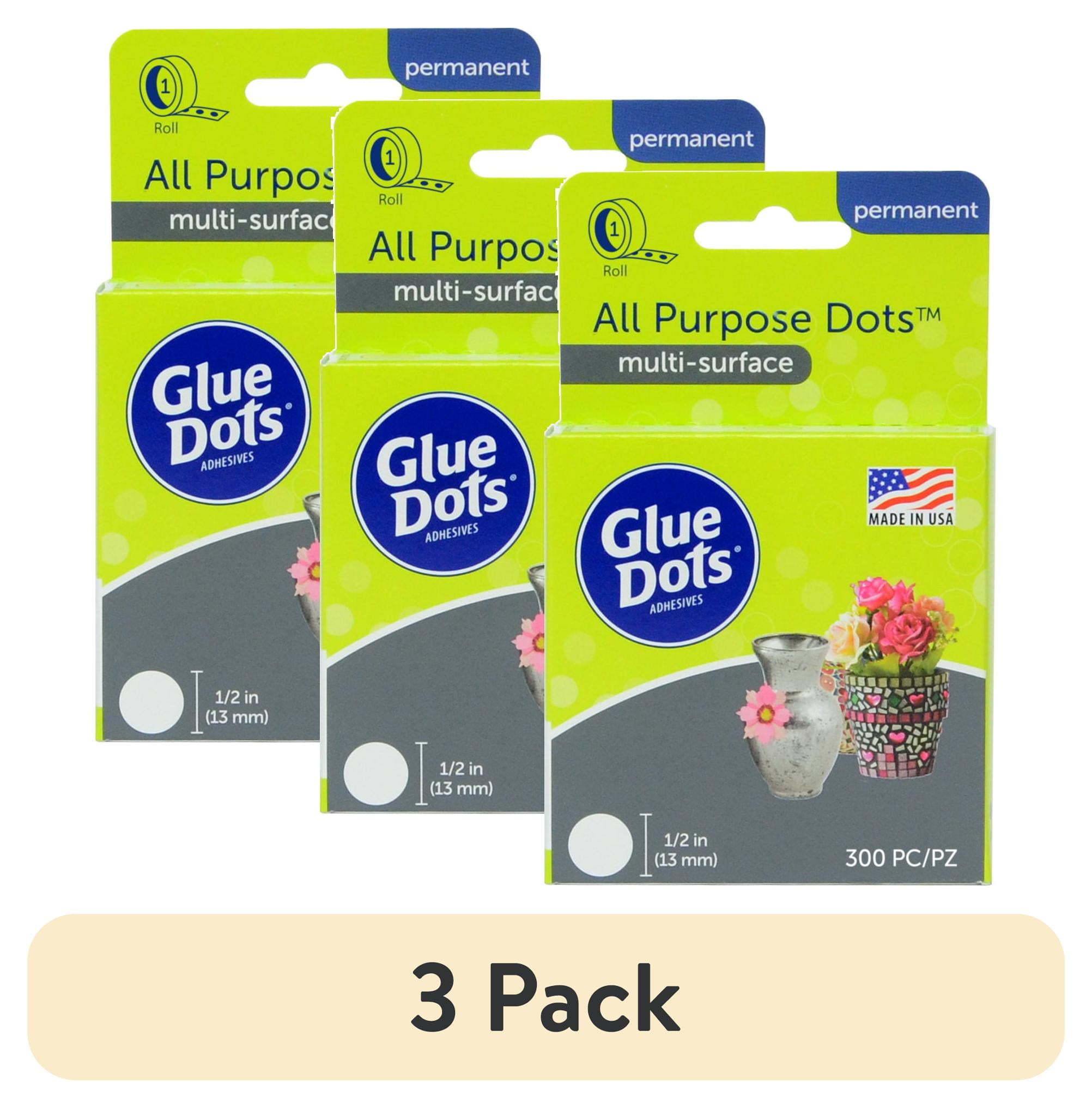 (3 pack) Glue Dots All Purpose Adhesive Roll, 300 Dots - Walmart.com