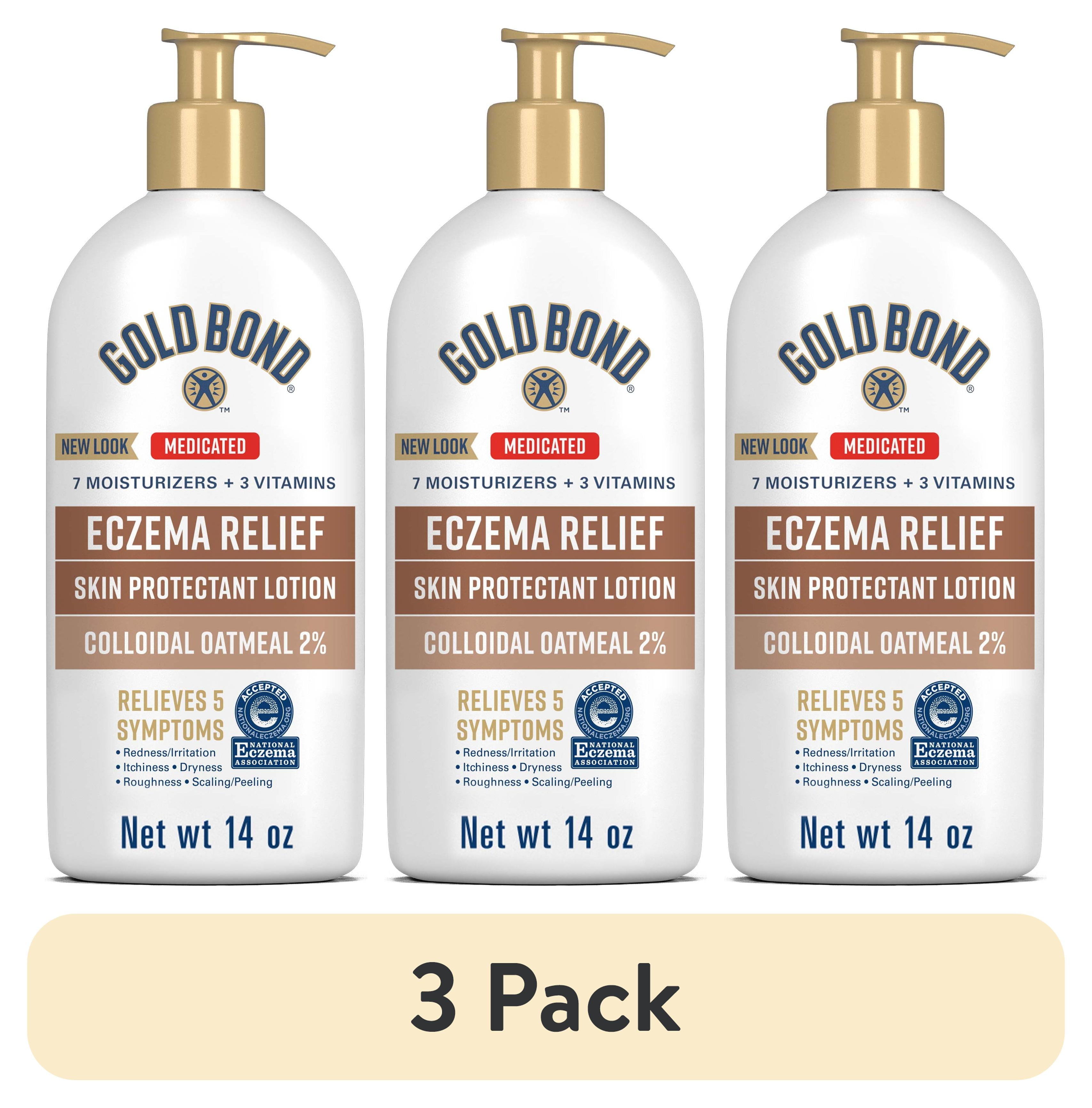 (3 pack) Gold Bond Medicated Eczema Relief Skin Protectant Lotion, 14 ...