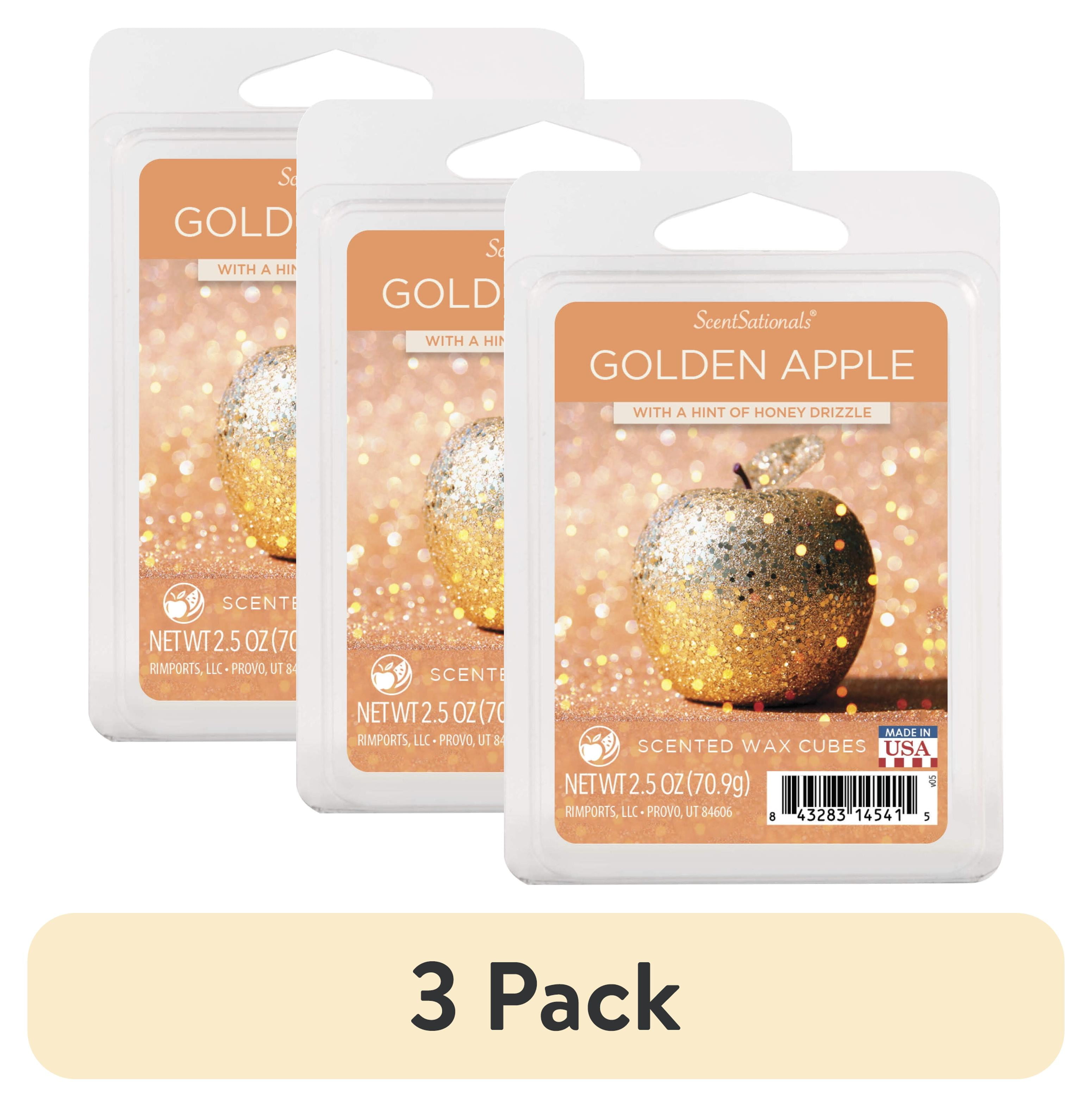 (3 pack) Golden Apple Scented Wax Melts, ScentSationals, 2.5 oz ...