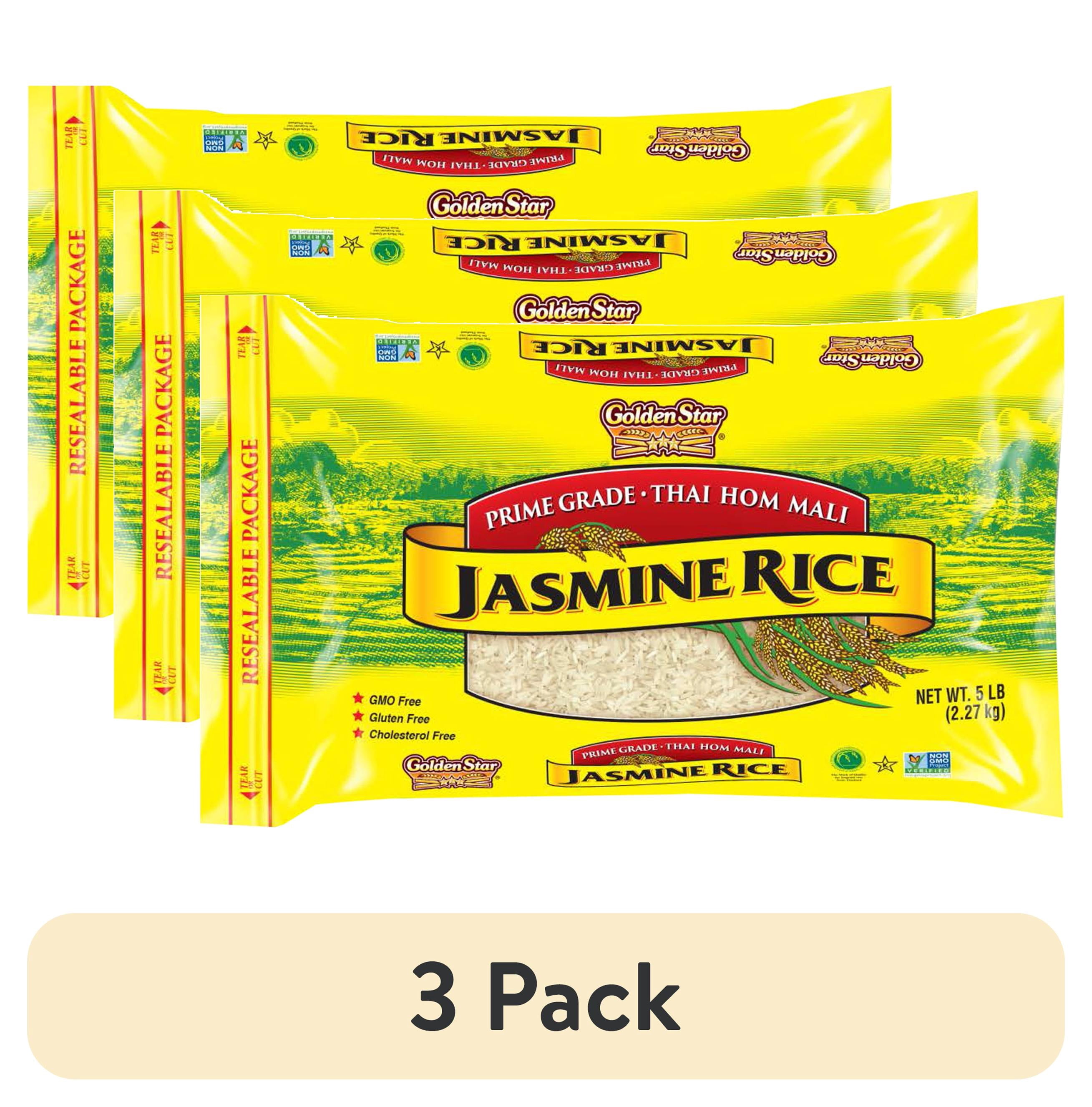 (3 pack) Golden Star Thai Hom Mali Jasmine Rice, 5 lbs - Walmart.com