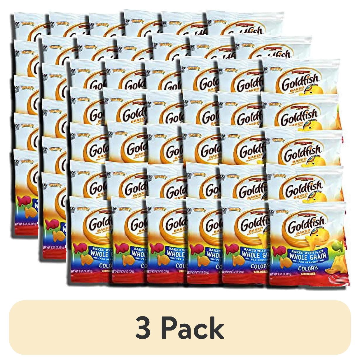 (3 pack) Goldfish Whole Grain Multi Colored Gold Fish Shaped Crackers ...