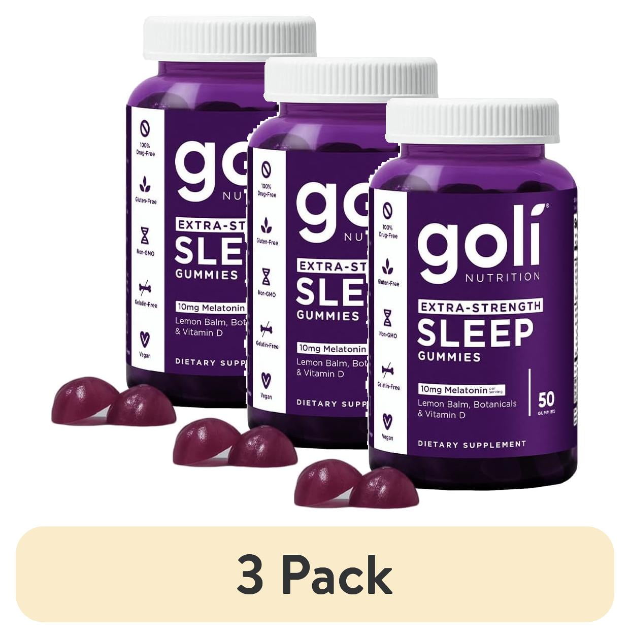 (3 pack) Goli Nutrition Dreamy Sleep Gummies, Lemon Balm and Botanicals ...