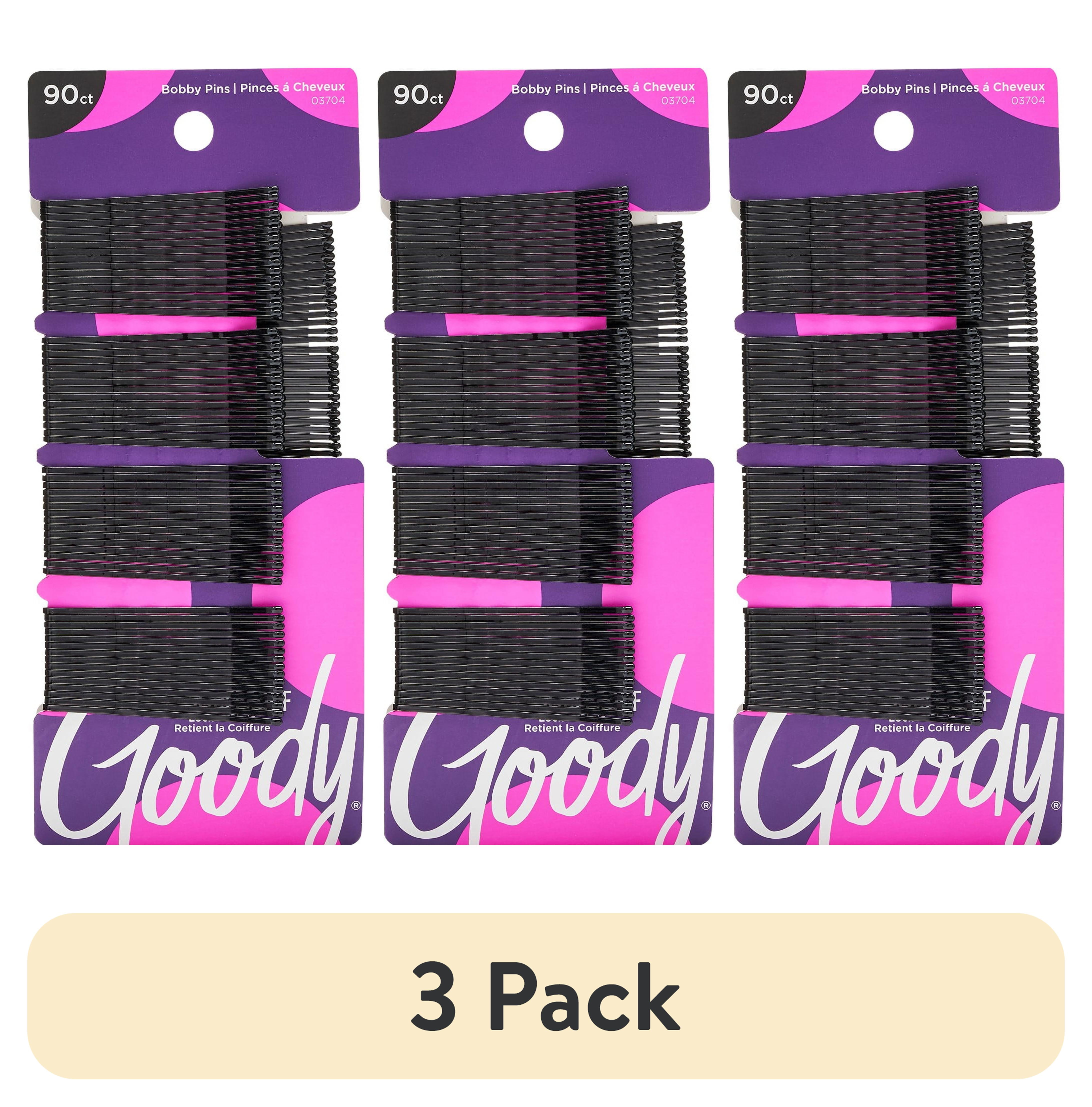 (3 pack) Goody Bobby Pins, Slide Proof Grip, Secure Hold Hair Pins, for ...