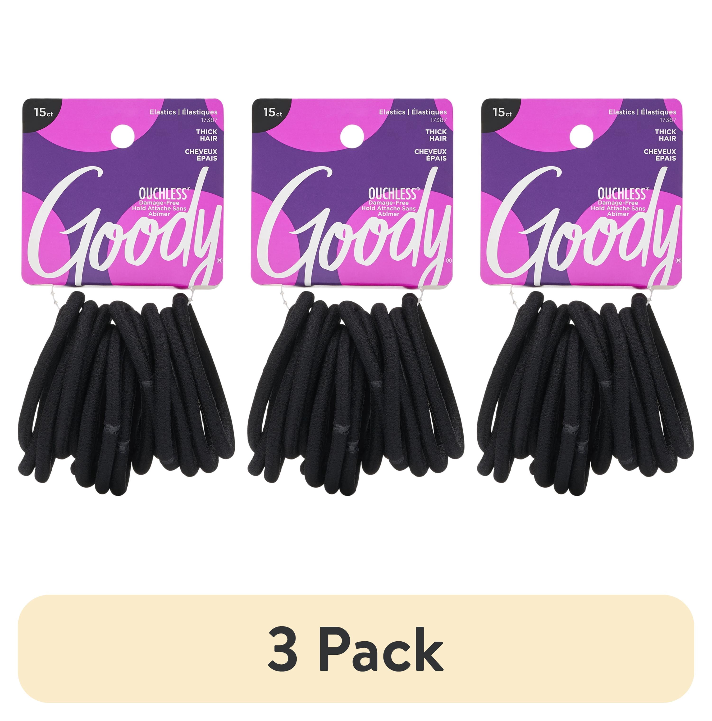 (3 pack) Goody Ouchless Super Stretch Hair Ties for Thick Hair, Secure ...