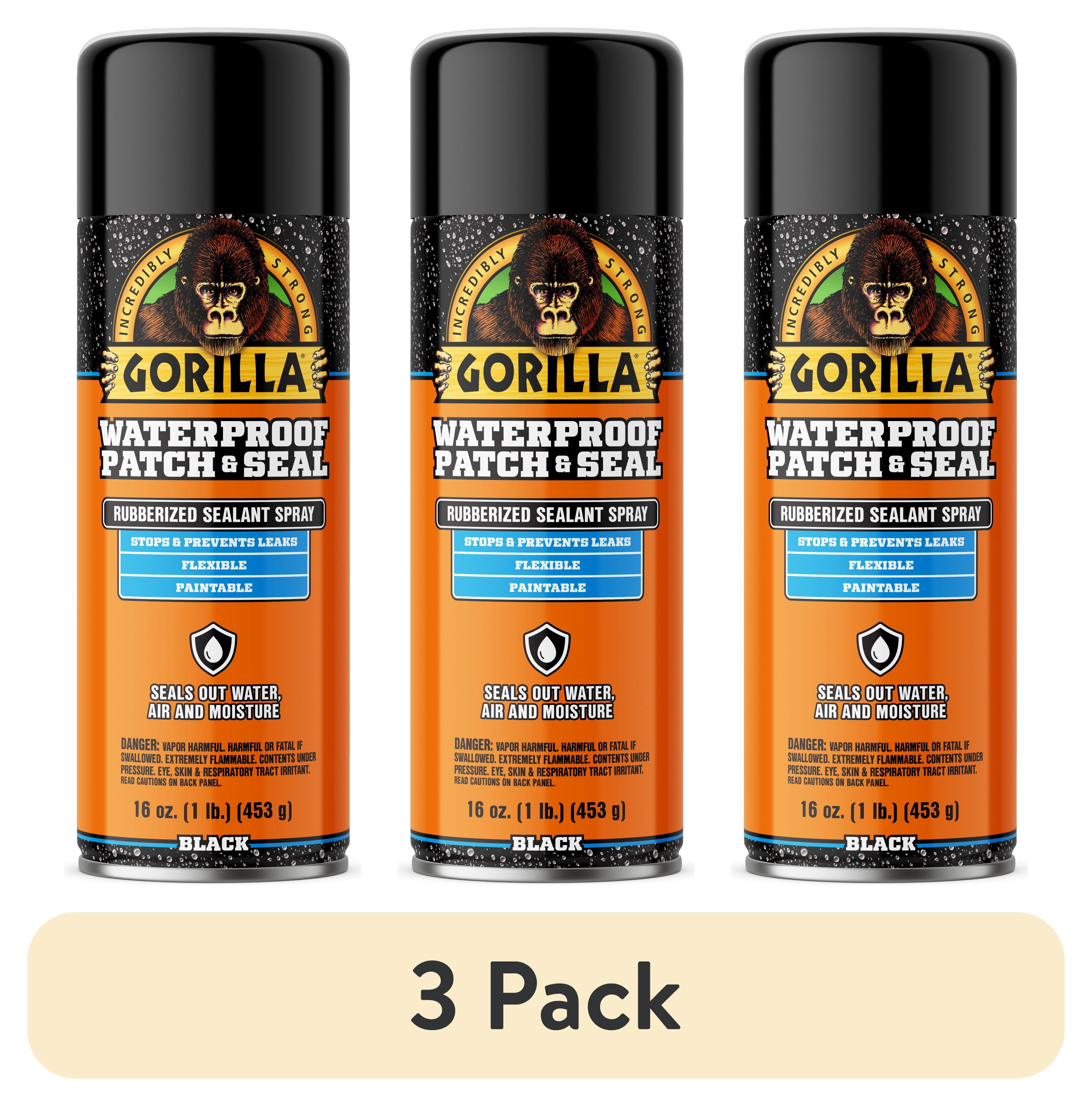 (3 pack) Gorilla Waterproof Patch & Seal Rubberized Sealant Spray ...
