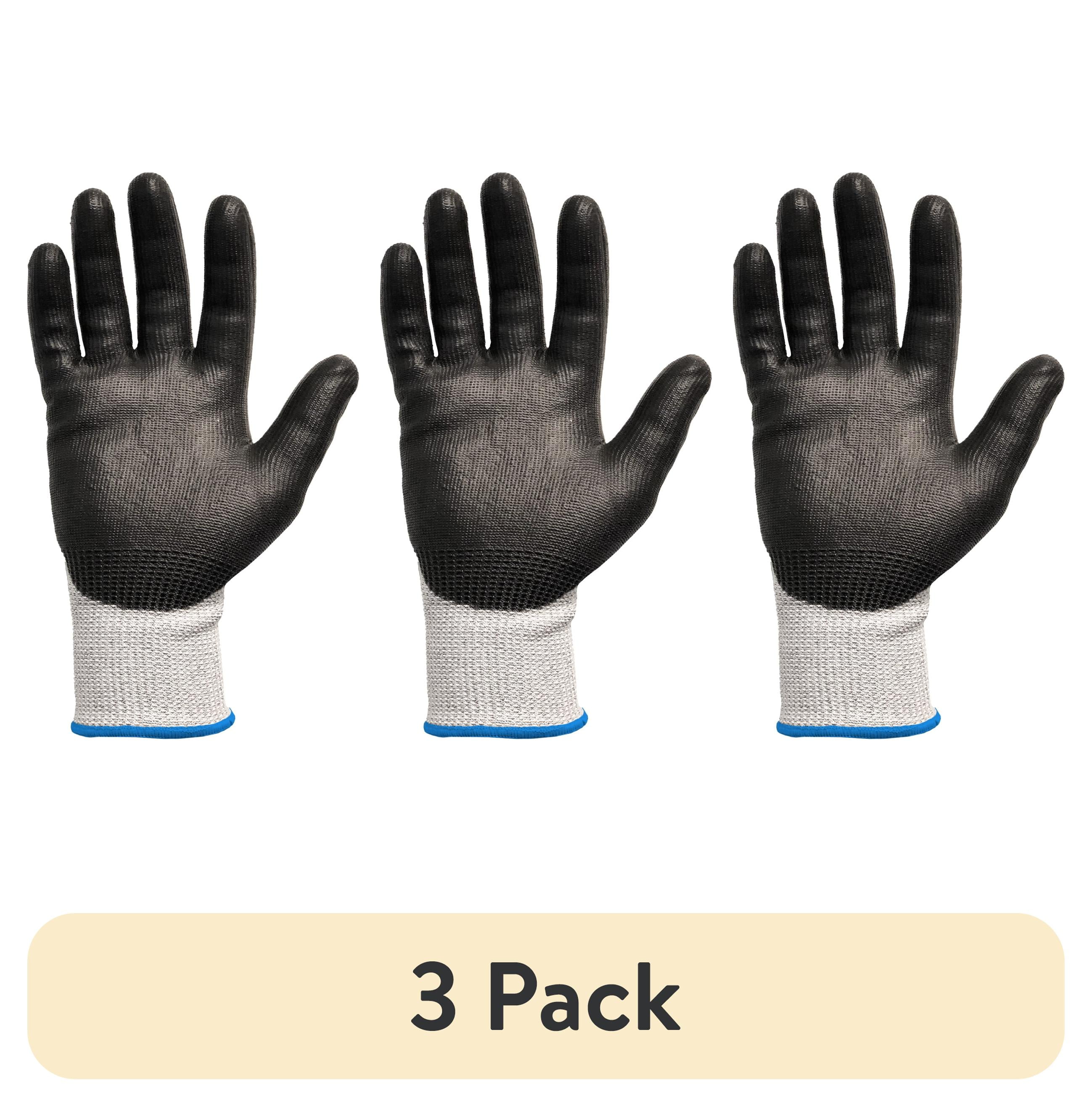(3 pack) Gorilla Grip Pro Work Gloves, A5 Cut Resistant Fabric, Gray ...