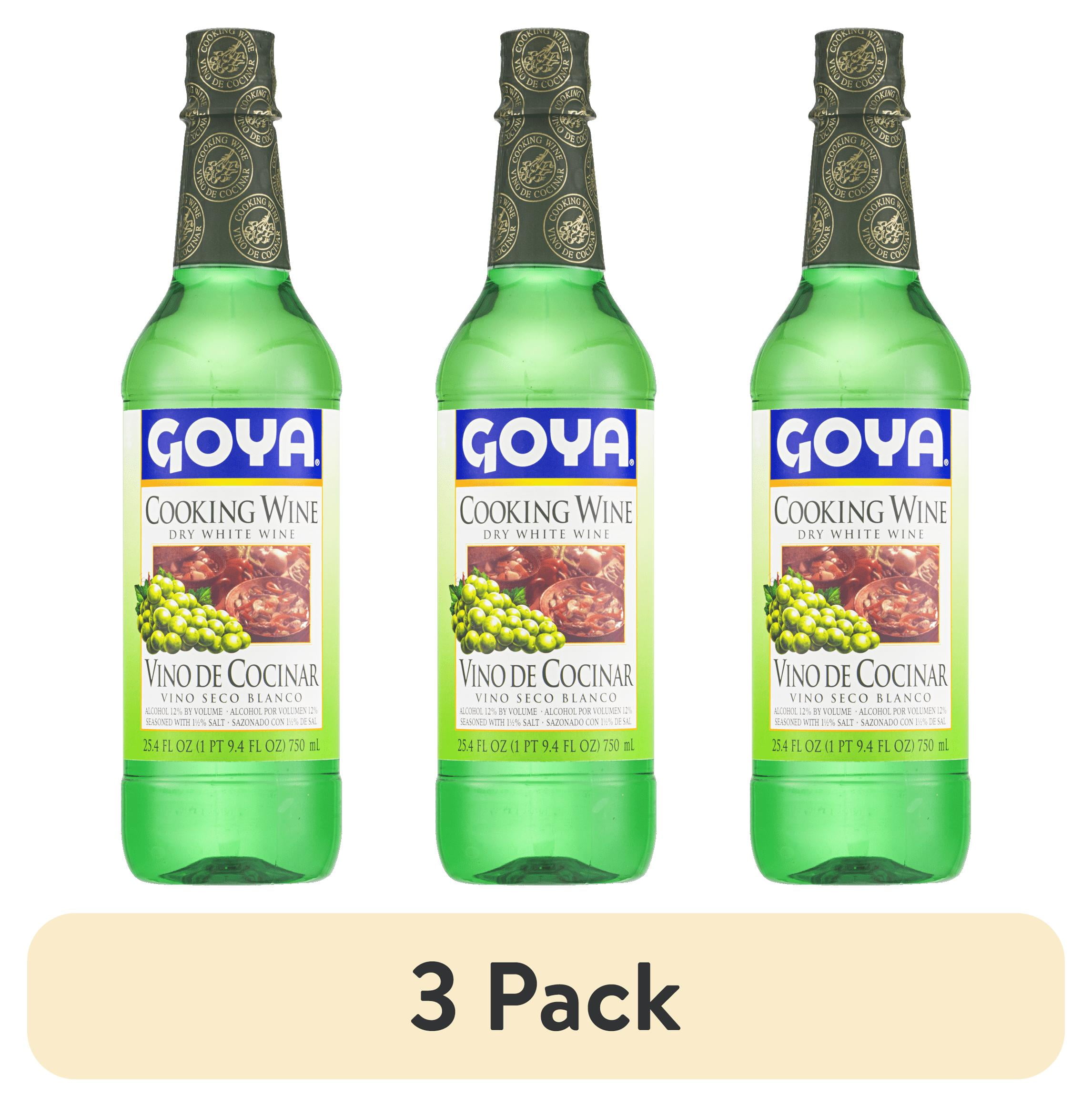 (3 pack) Goya Dry White Cooking Wine, 25.4 fl oz - Walmart.com