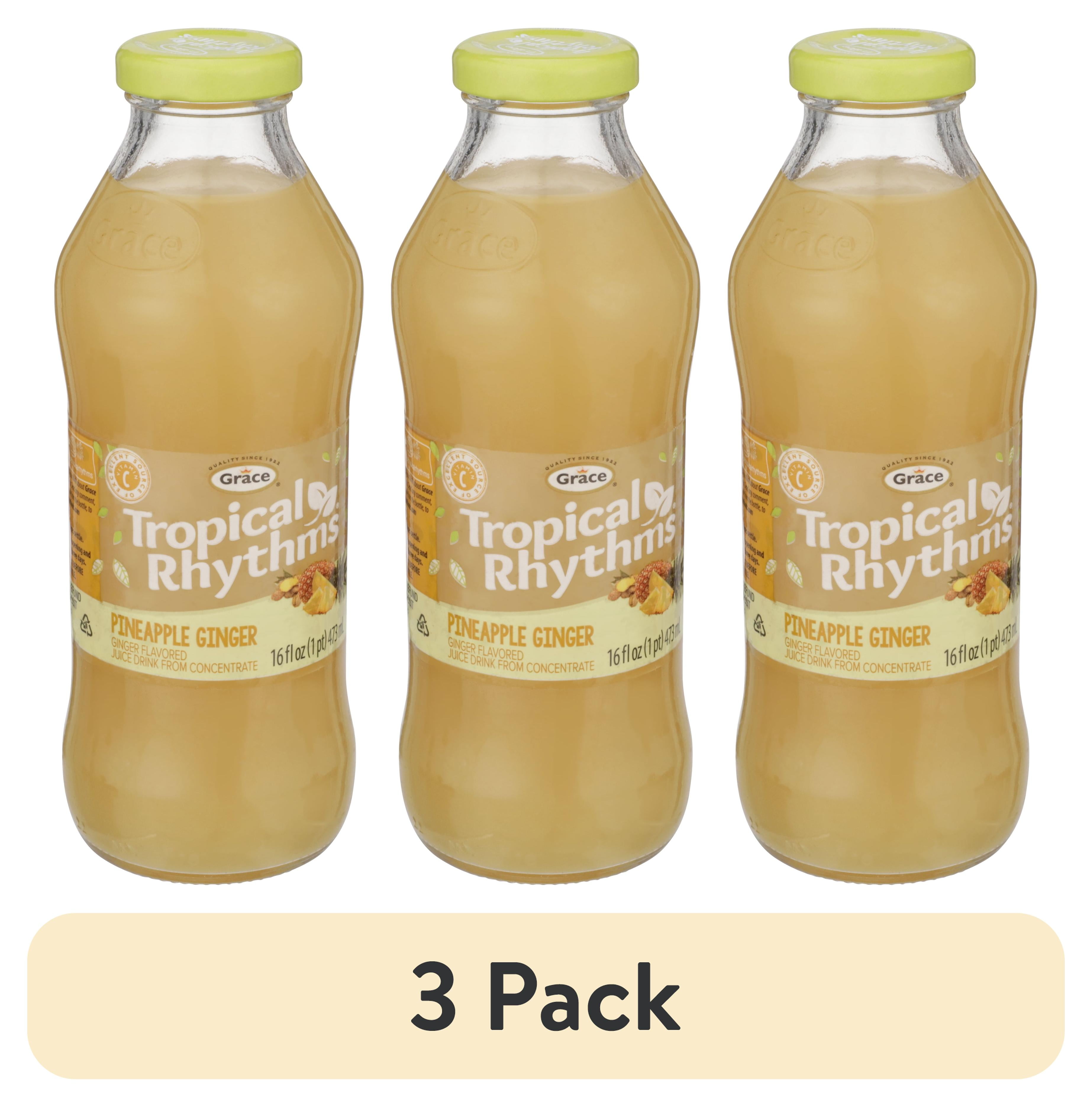 (3 pack) Grace Tropical Rhythms Pineapple Ginger Drink 16 fl oz - Walmart.com