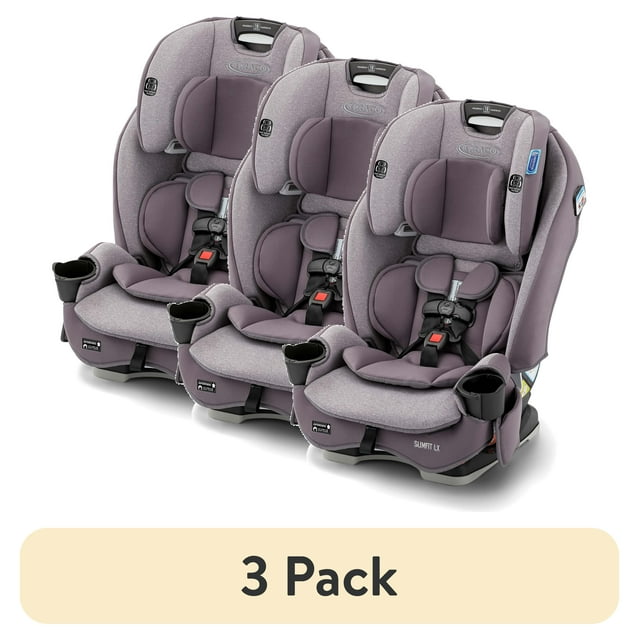 (3 pack) Graco SlimFit LX 3-in-1 Convertible Car Seat, Lilac - Walmart.com
