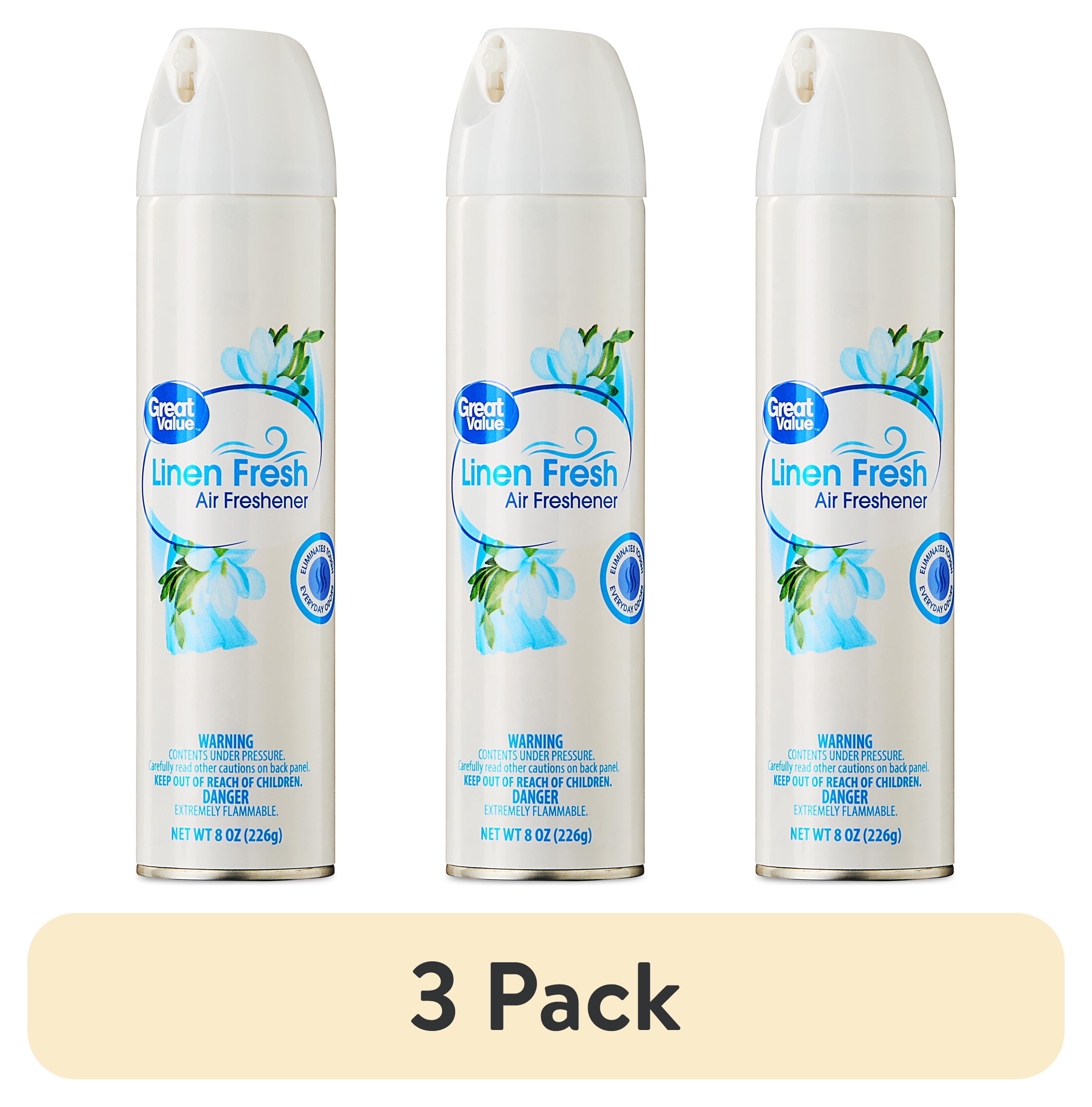 (3 pack) Great Value Aerosol Air Freshener, Linen Fresh, 8 oz - Walmart.com