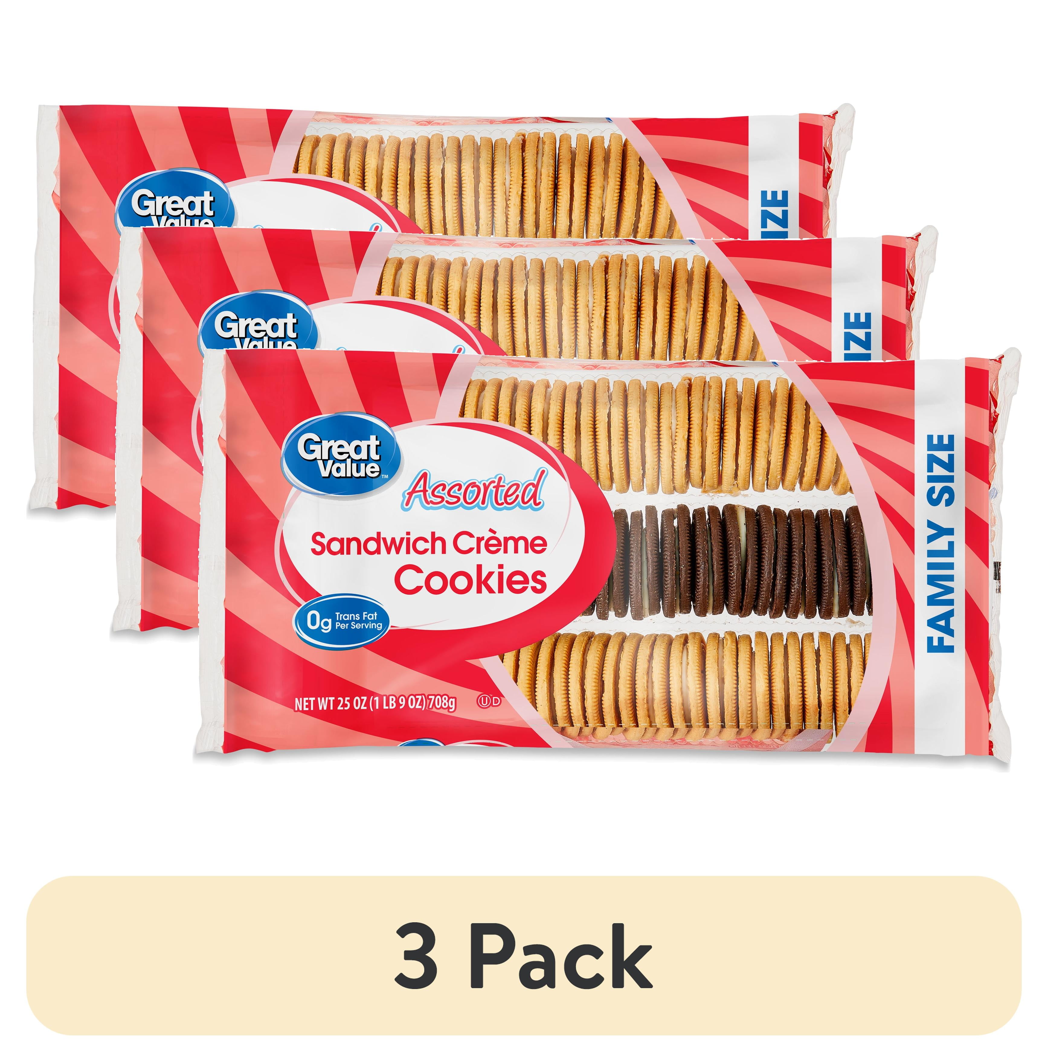 (3 pack) Great Value Assorted Flavor Sandwich Cookies, 25 oz - Walmart.com
