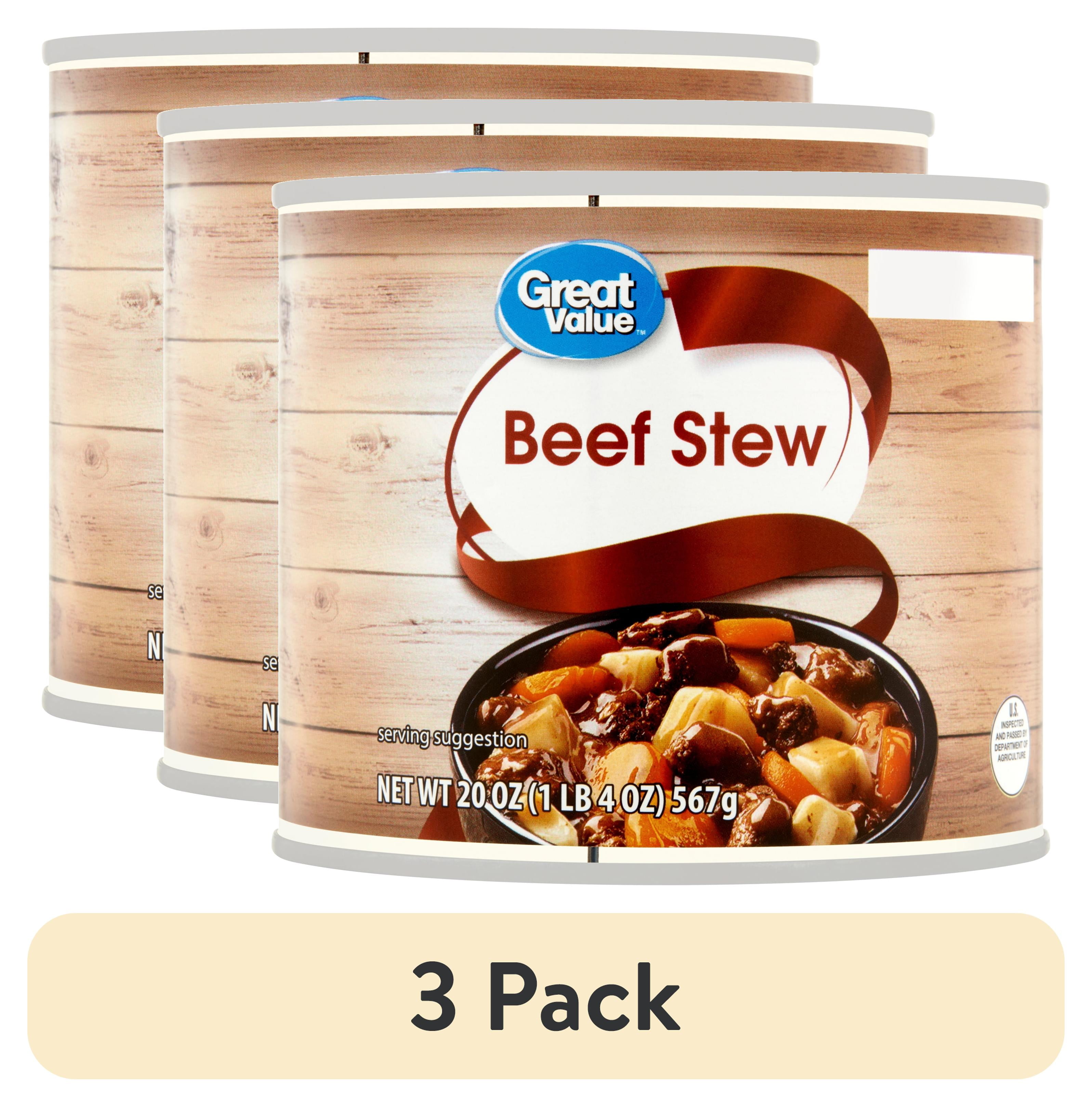 Great Value Beef Stew 3-Pack, 20 oz - Breakroom Supply - Walmart ...