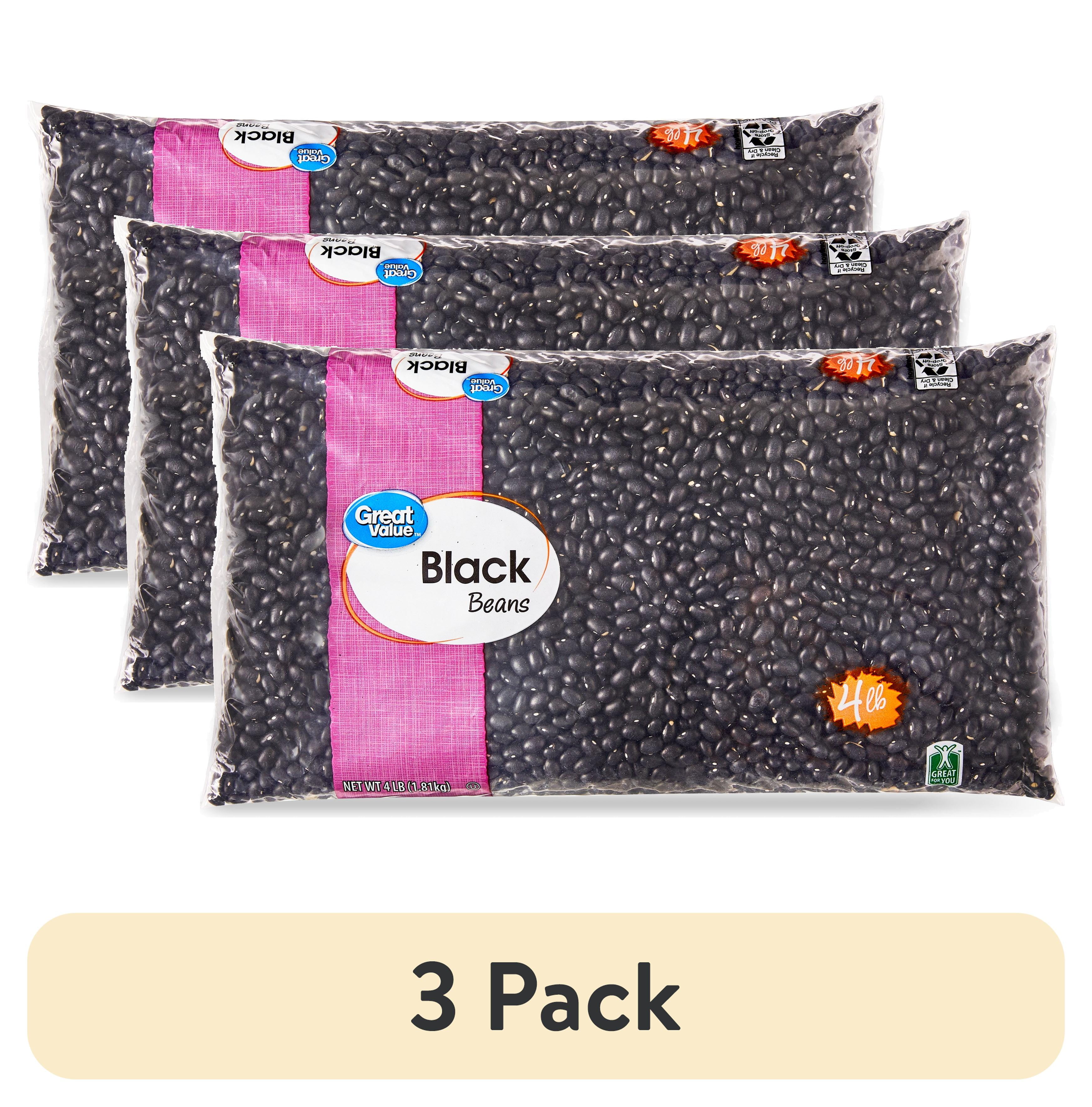(3 pack) Great Value Black Beans, 4 lb - Walmart.com