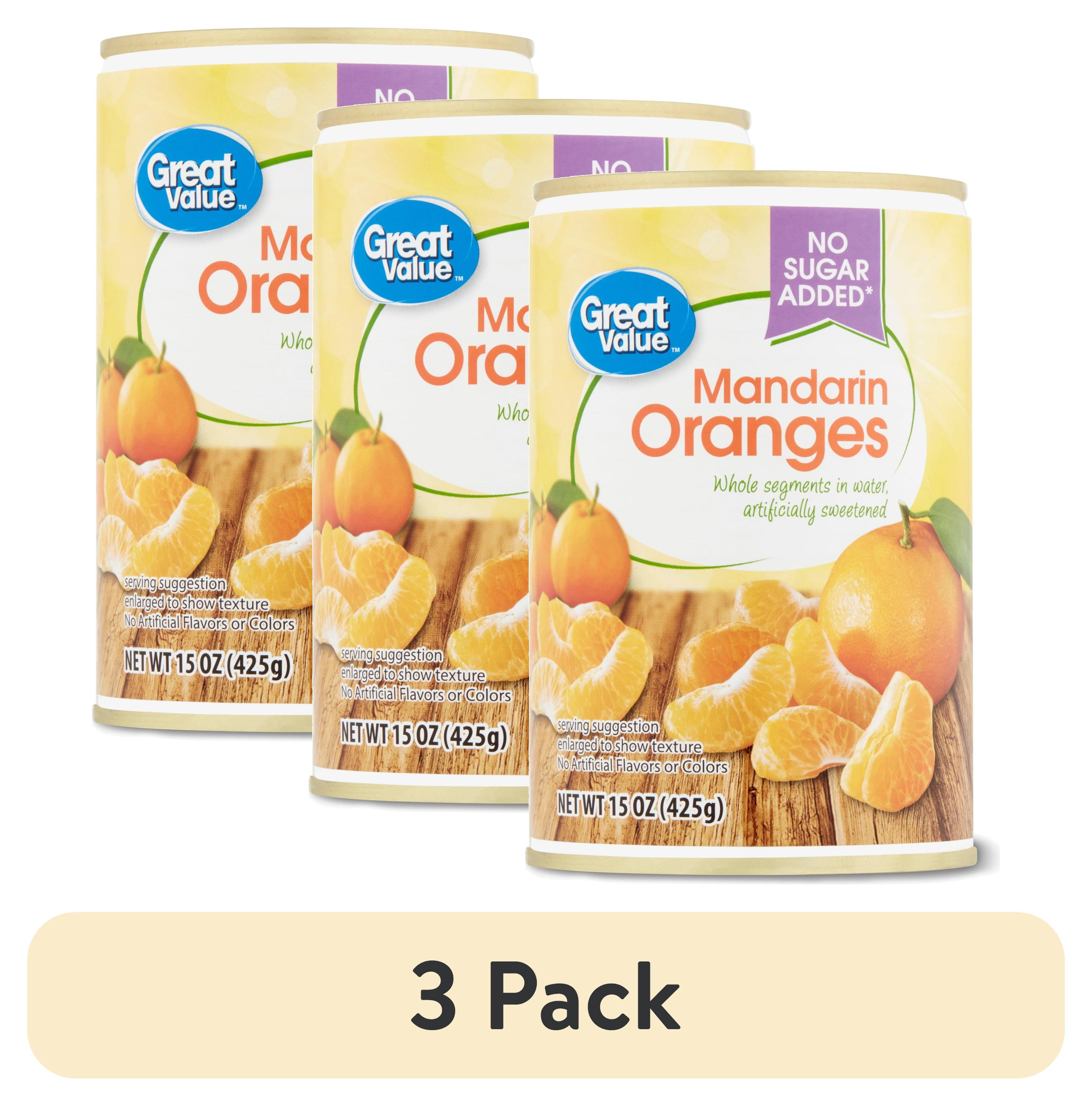 (3 pack) Great Value Canned Mandarin Oranges, 15 oz - Walmart.com