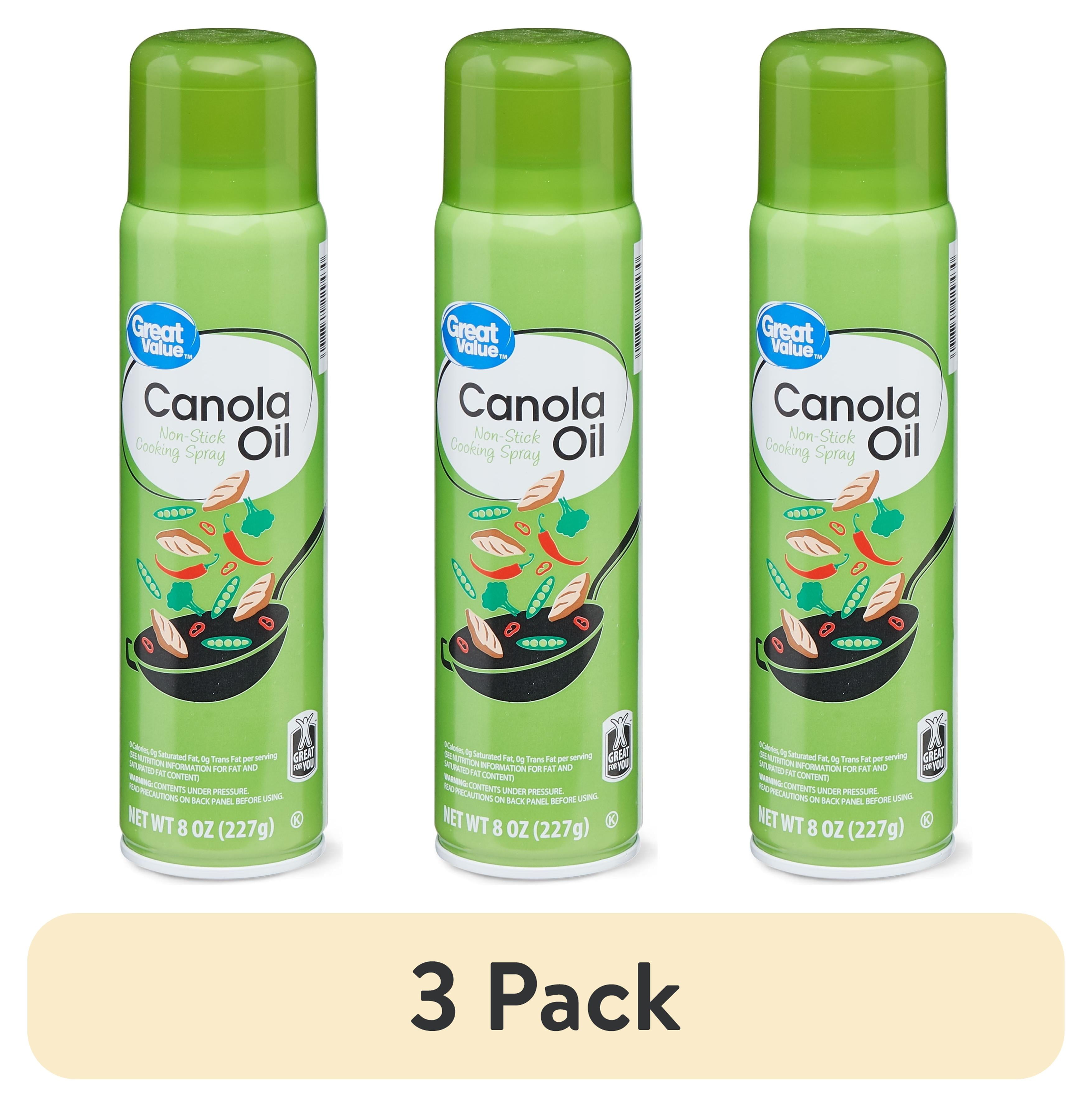 (3 pack) Great Value Canola Oil Cooking Spray, 8 oz - Walmart.com