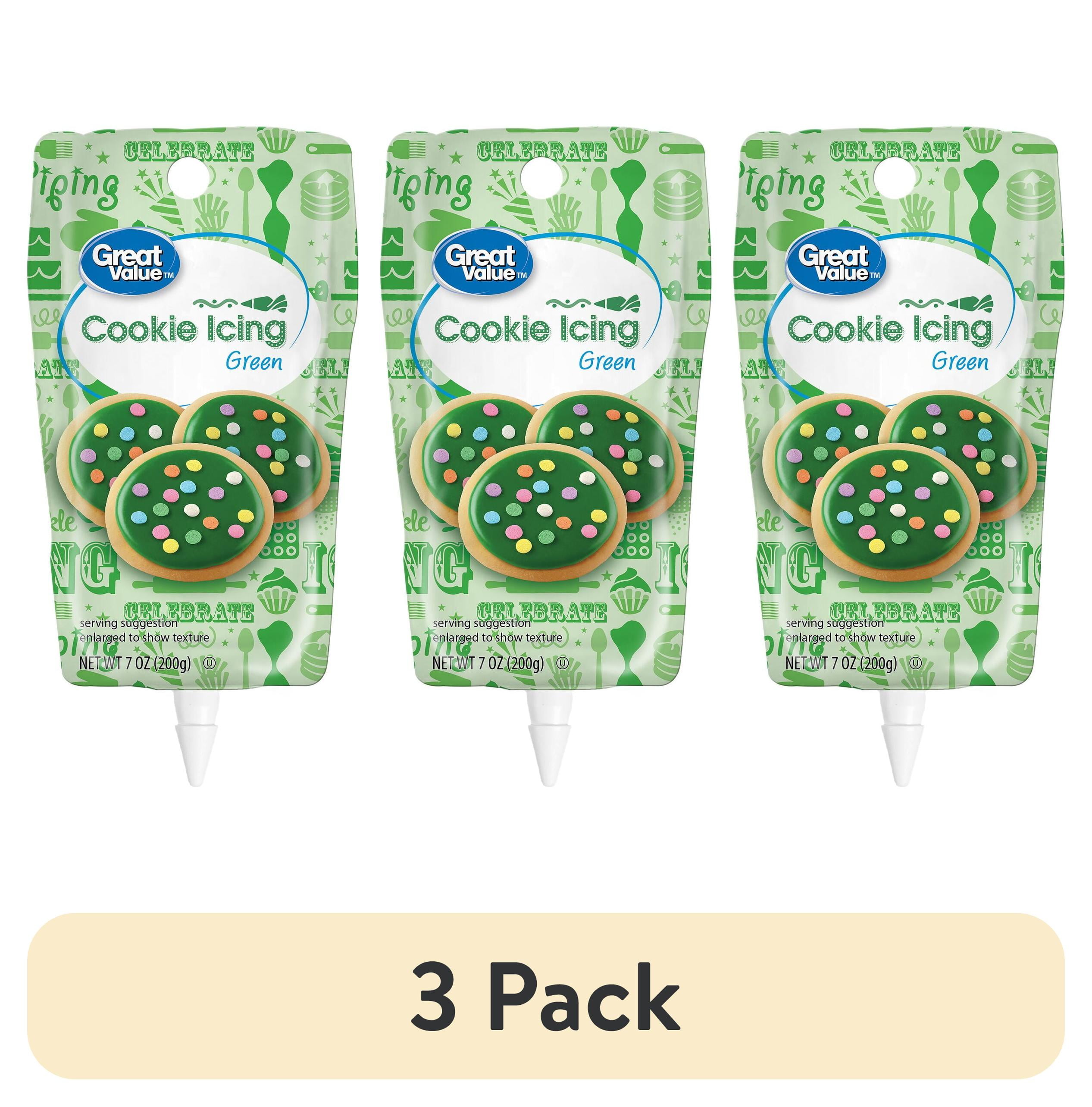(3 pack) Great Value Cookie Icing, Green, 7 oz - Walmart.com