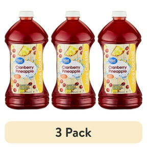 Great Value 100% Juice Cranberry Blend 64 fl oz with No Added Sugars ...