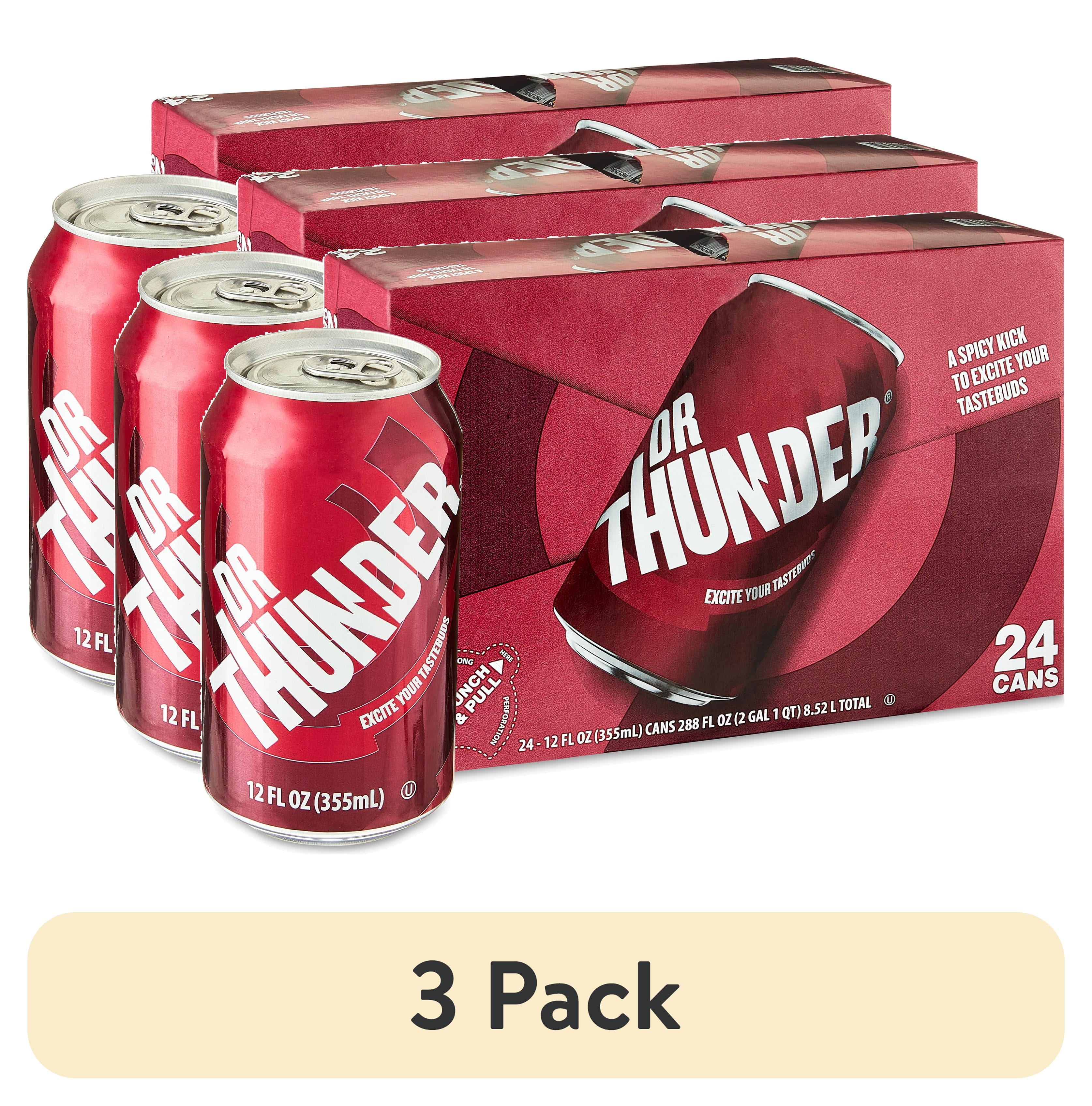 (3 pack) Great Value Dr Thunder Soda Pop, 12 fl oz, 24 Pack Cans - Walmart.com