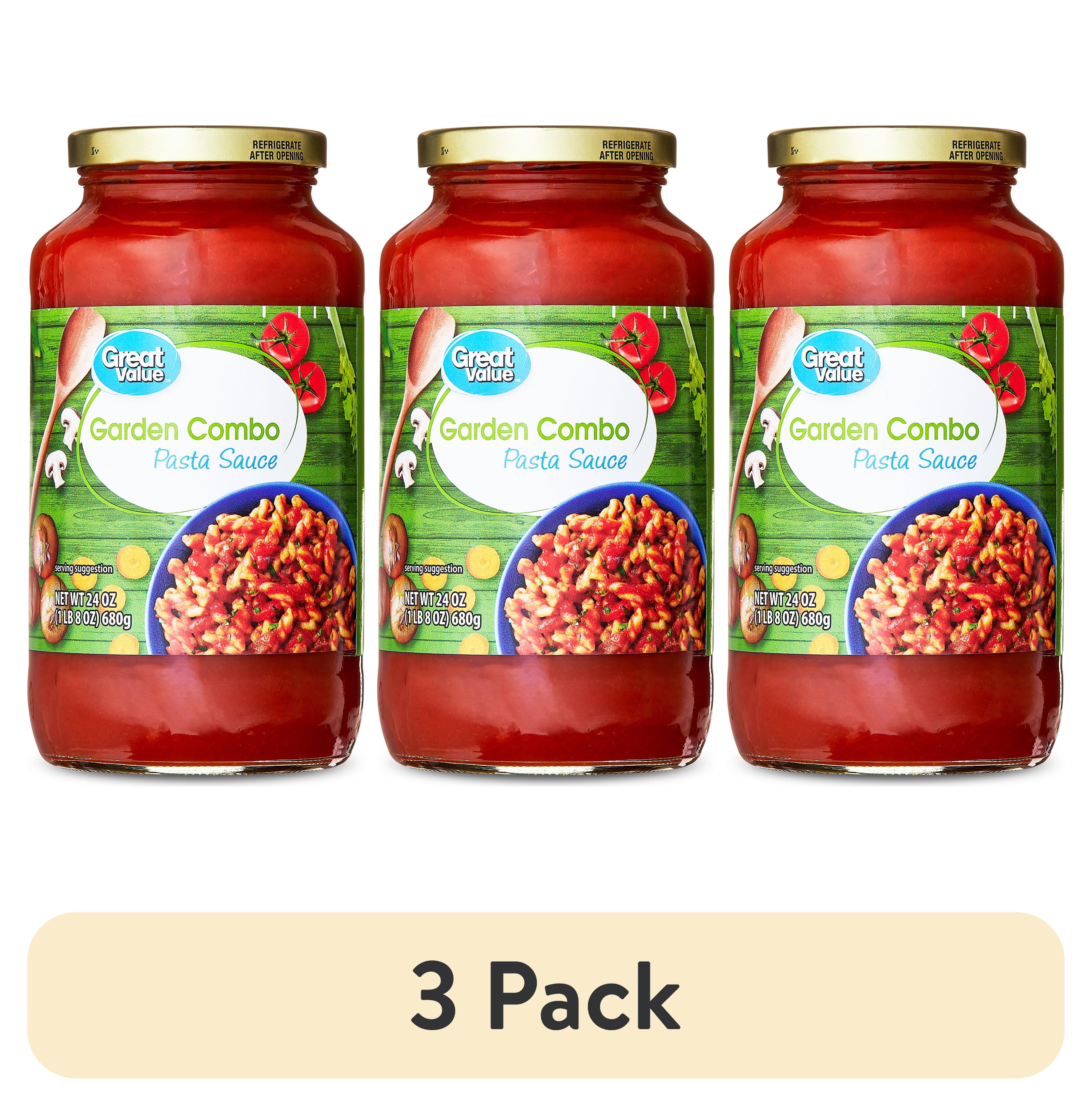 Great Value Garden Combo Pasta Sauce 3-Pack for Breakroom - Walmart ...