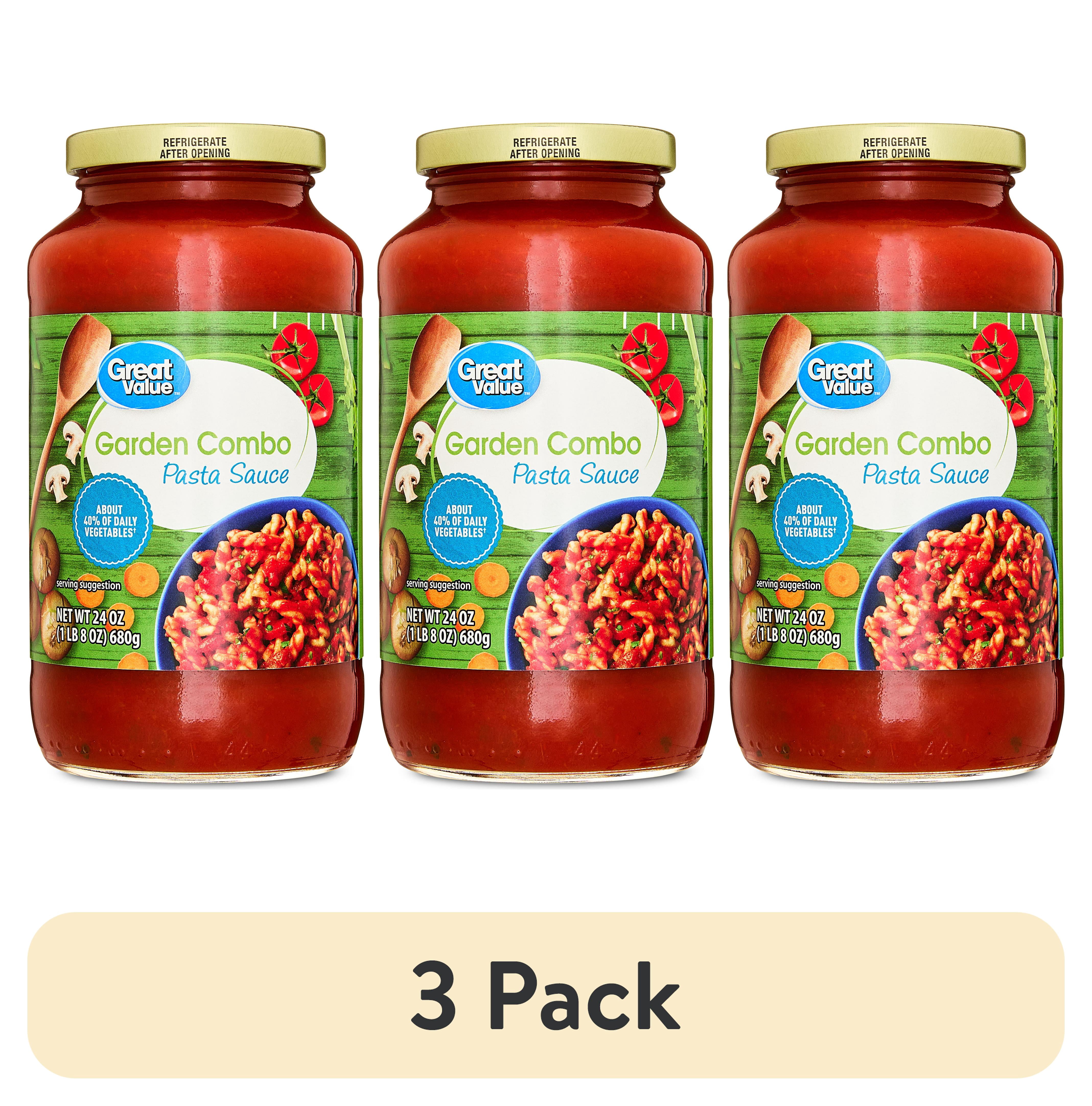 (3 pack) Great Value Garden Combo Pasta Sauce, 24 oz Jar - Walmart.com