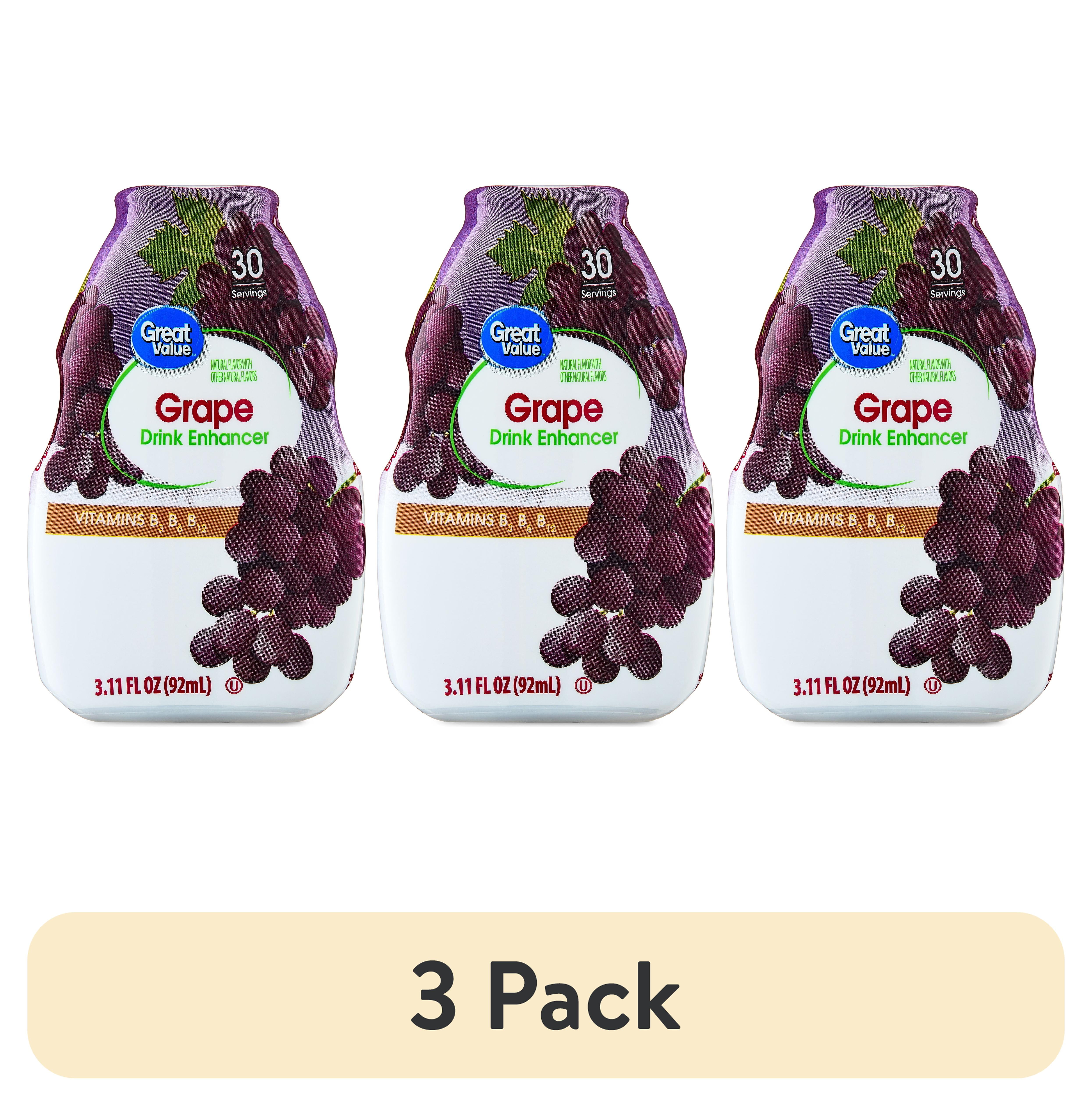 (3 pack) Great Value Drink Enhancer, Grape, 3.11 fl oz - Walmart.com