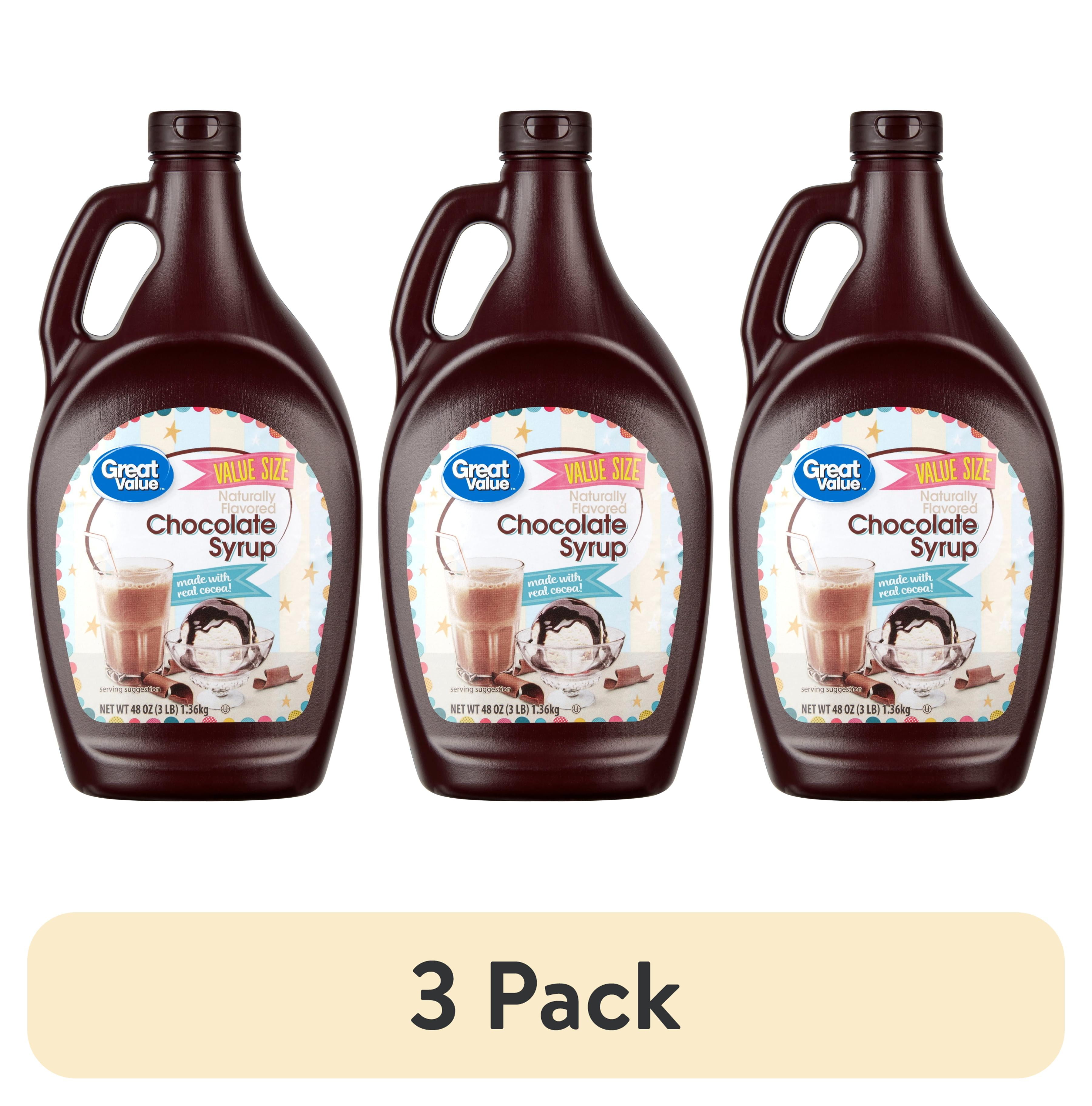 (3 pack) Great Value Chocolate Syrup, 48 oz - Walmart.com