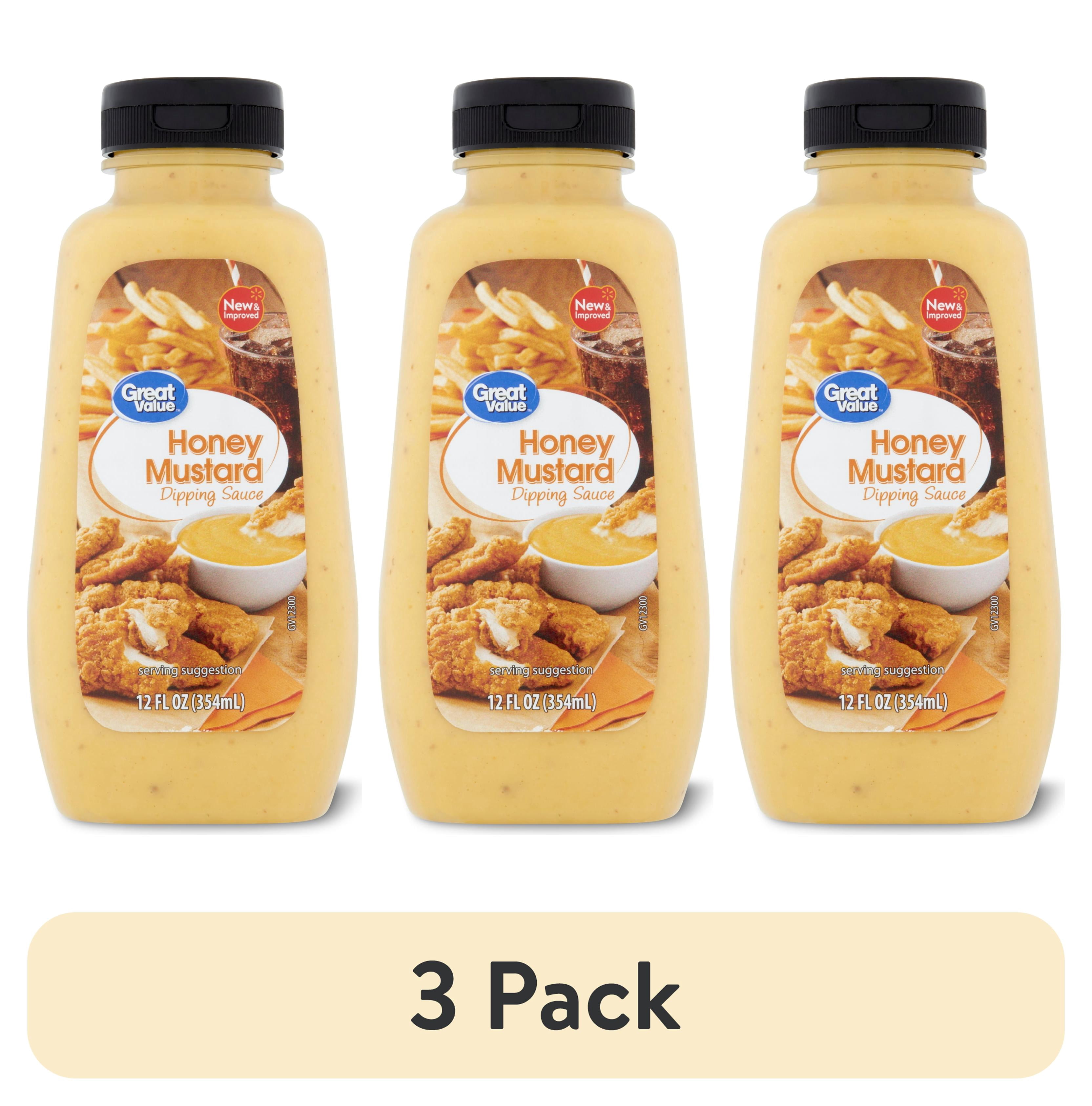 (3 pack) Great Value Honey Mustard Dipping Sauce, 12 fl oz - Walmart.com