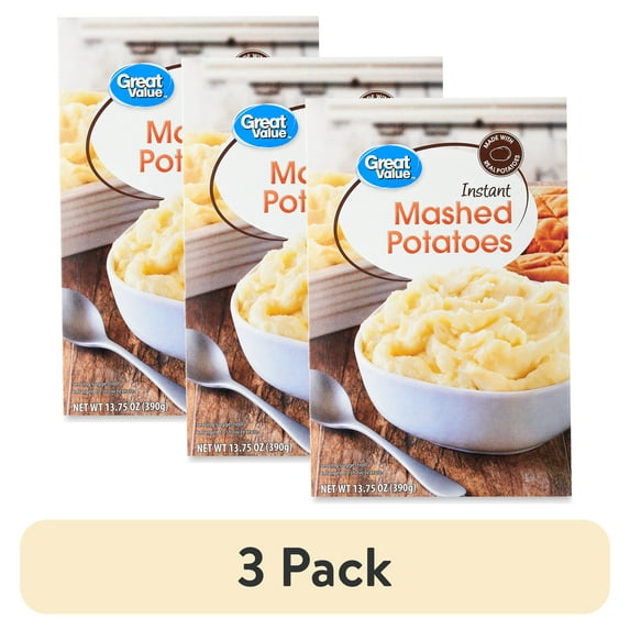 (3 pack) Great Value Instant Mashed Potatoes 13.75 oz Box - Walmart.com