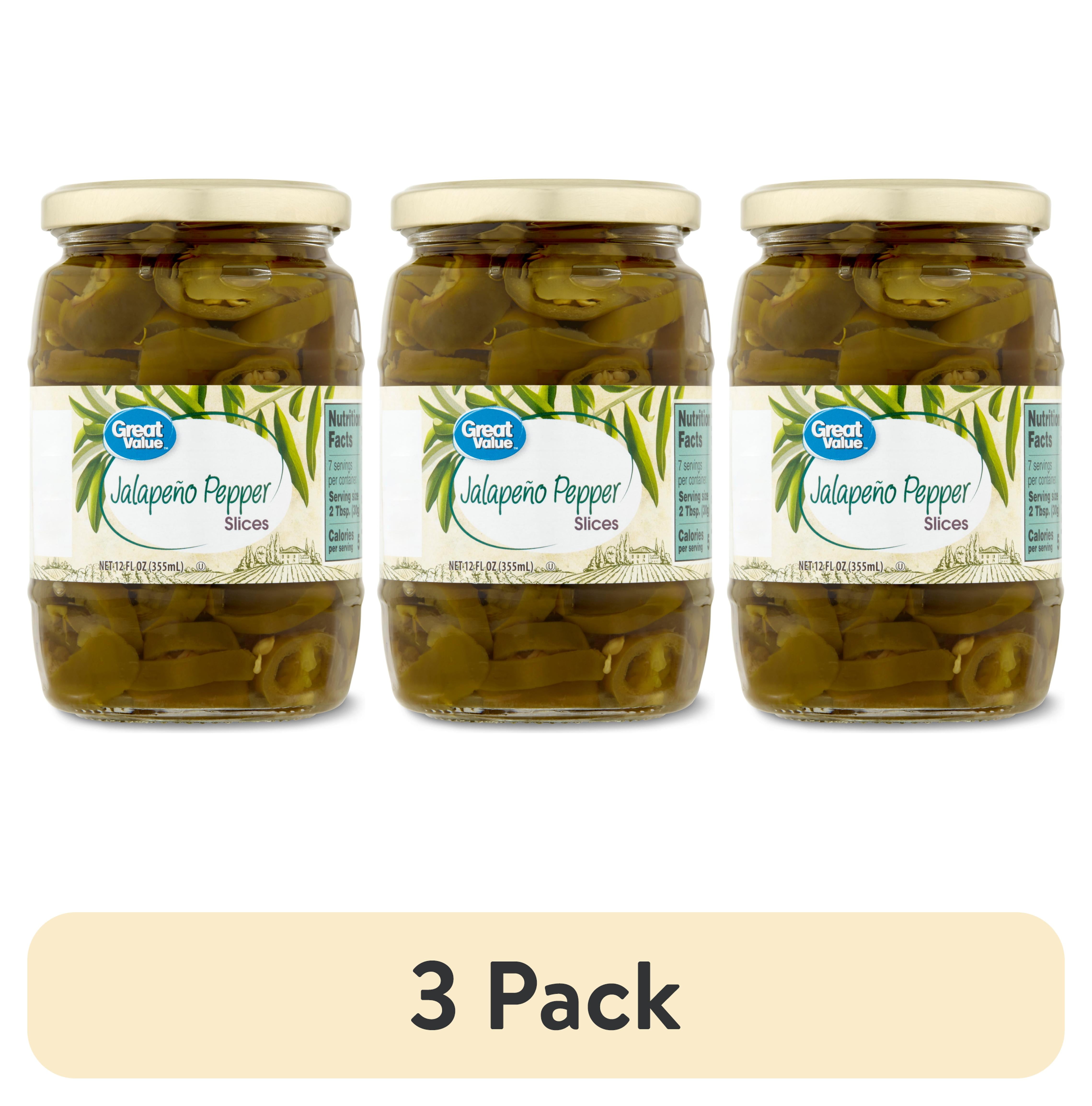 (3 pack) Great Value Jalapeno Pepper Slices, 12 Fl Oz - Walmart.com