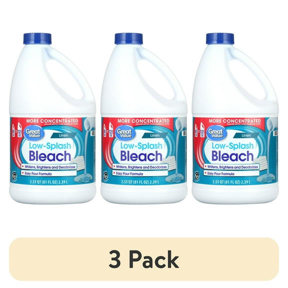 Pure Bright Liquid Bleach, 1 Gallon Jug, Laundry Disinfectant and Stain ...