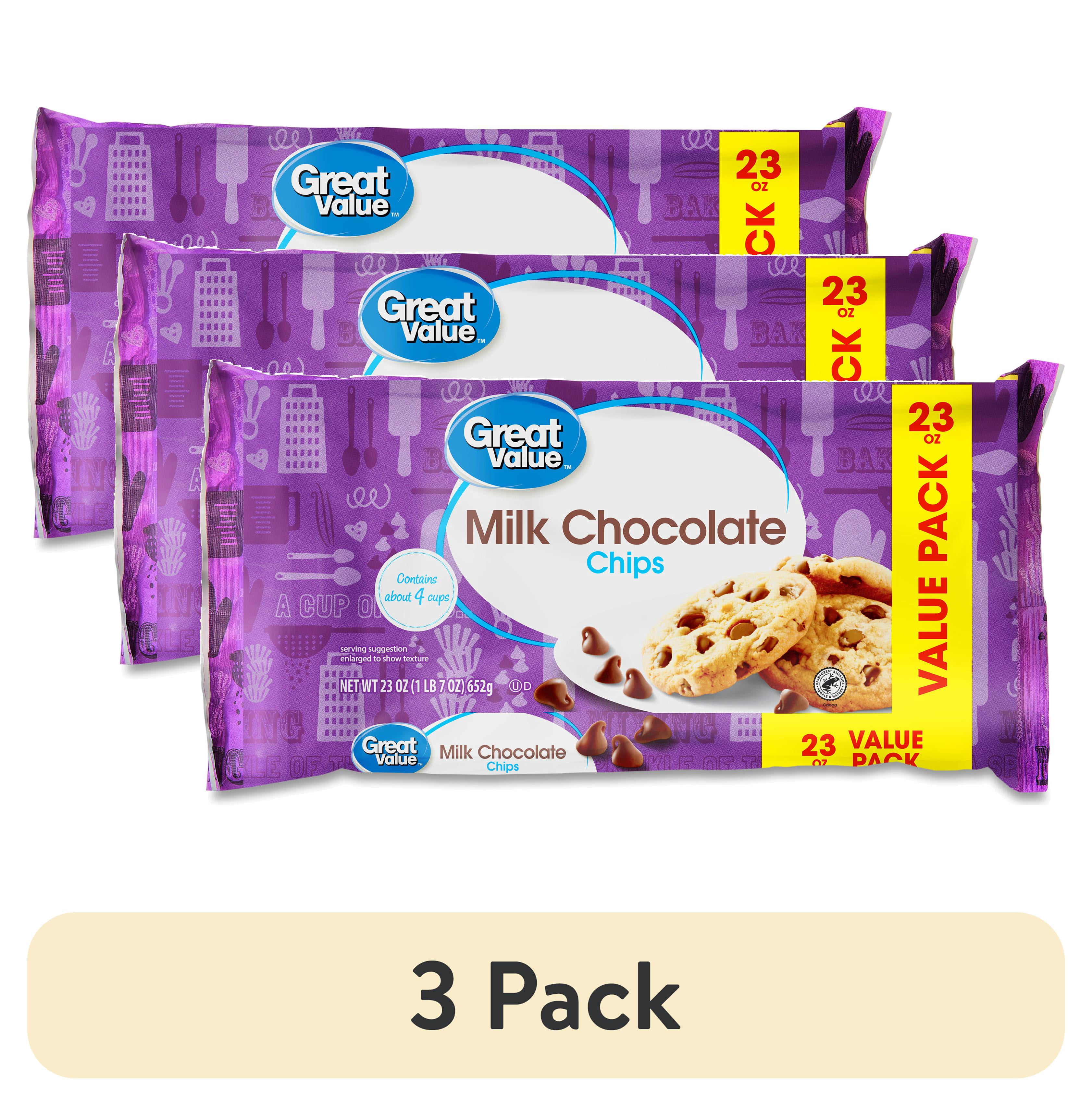 (3 pack) Great Value Milk Chocolate Chips, 23 oz Bag - Walmart.com