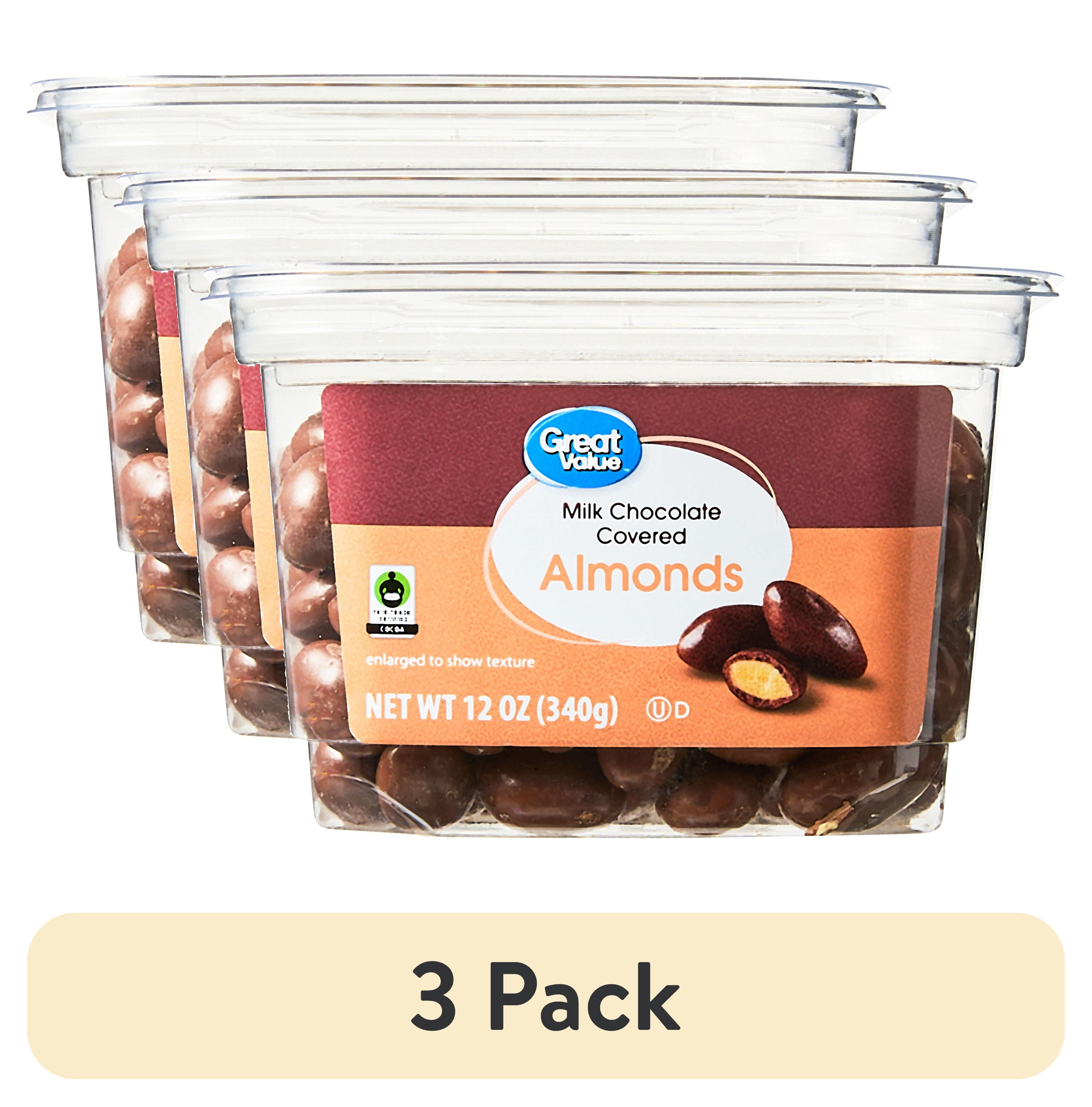 (3 pack) Great Value Milk Choc Almond Tub, 12 oz - Walmart.com
