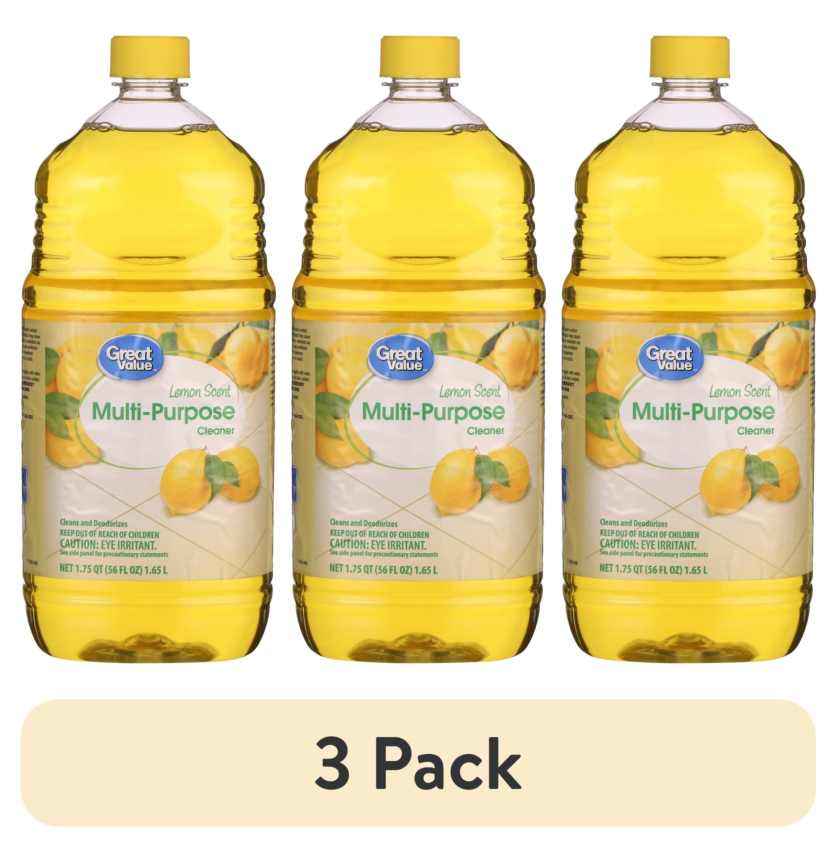 (3 pack) Great Value Multi-Purpose Cleaner, Lemon Scent, 56 fl oz ...