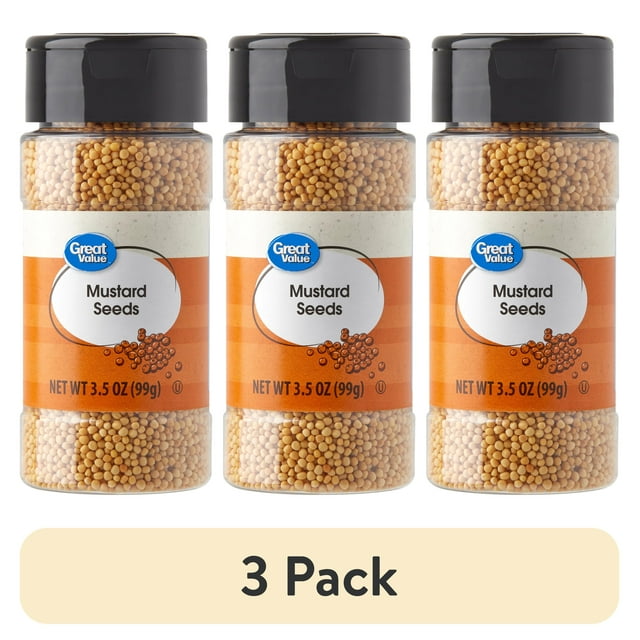 (3 pack) Great Value Mustard Seeds, 3.5 oz - Walmart.com
