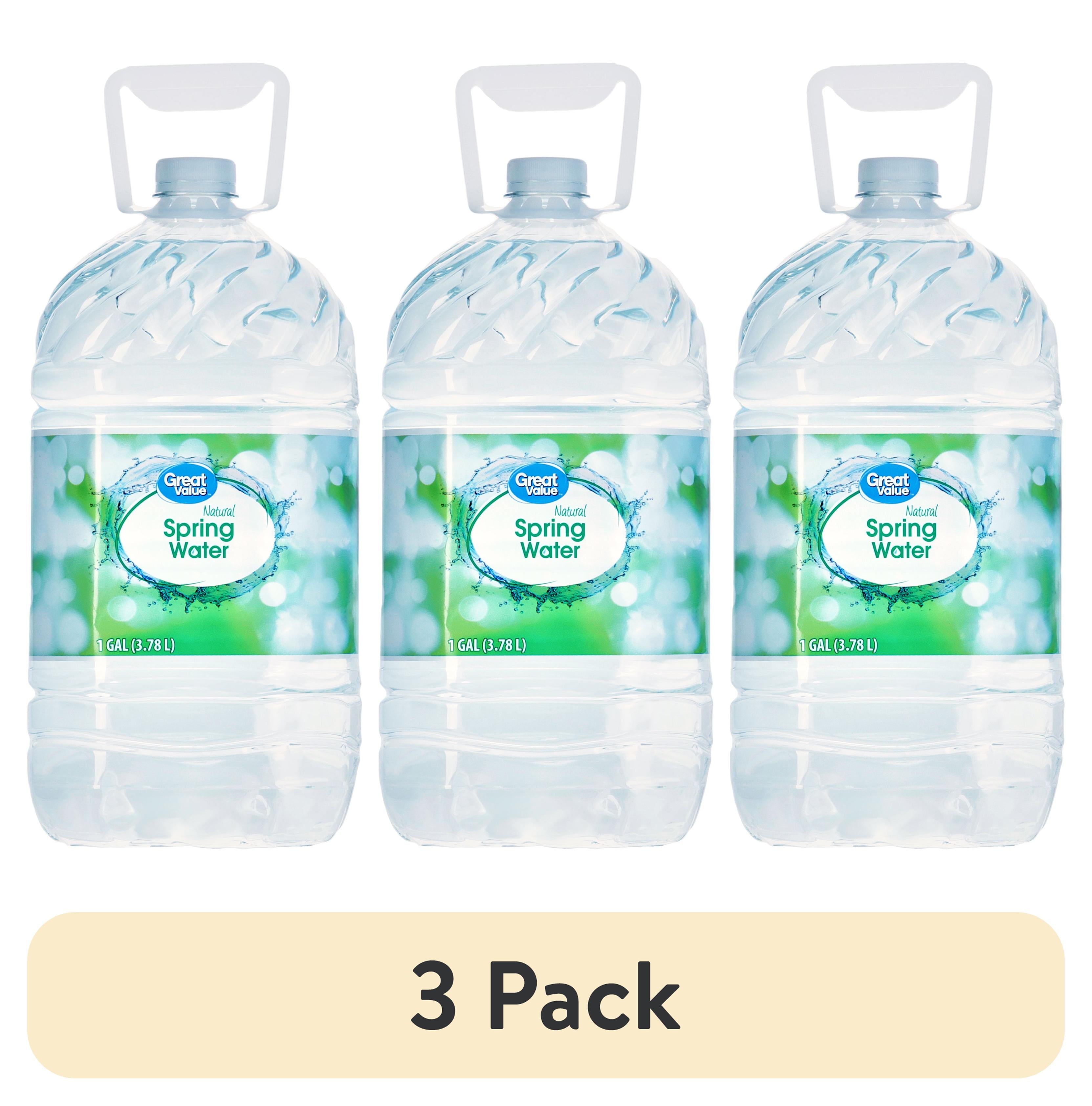 (3 pack) Great Value Natural Spring Water, 1 Gallon - Walmart.com