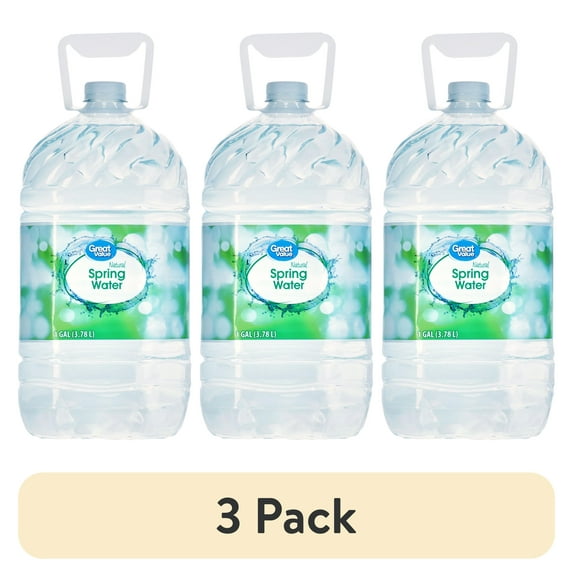 (3 pack) Great Value Natural Spring Water, 1 Gallon - Walmart.com