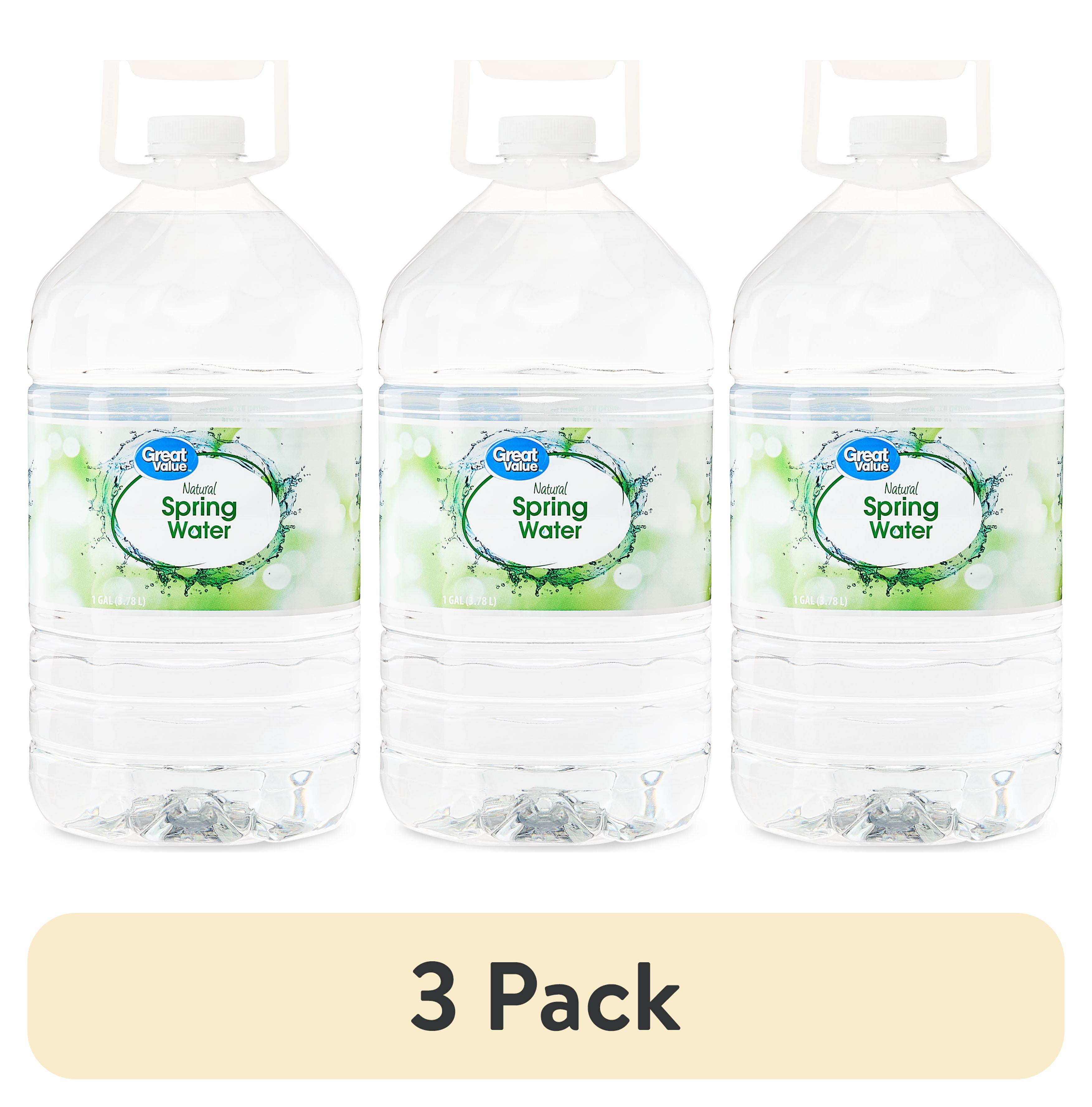 (3 pack) Great Value Natural Spring Water, 1 Gallon - Walmart.com