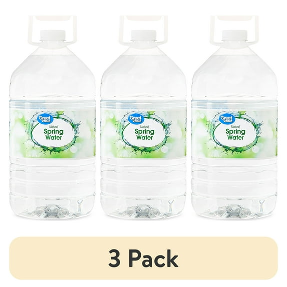 (3 pack) Great Value Natural Spring Water, 1 Gallon - Walmart.com