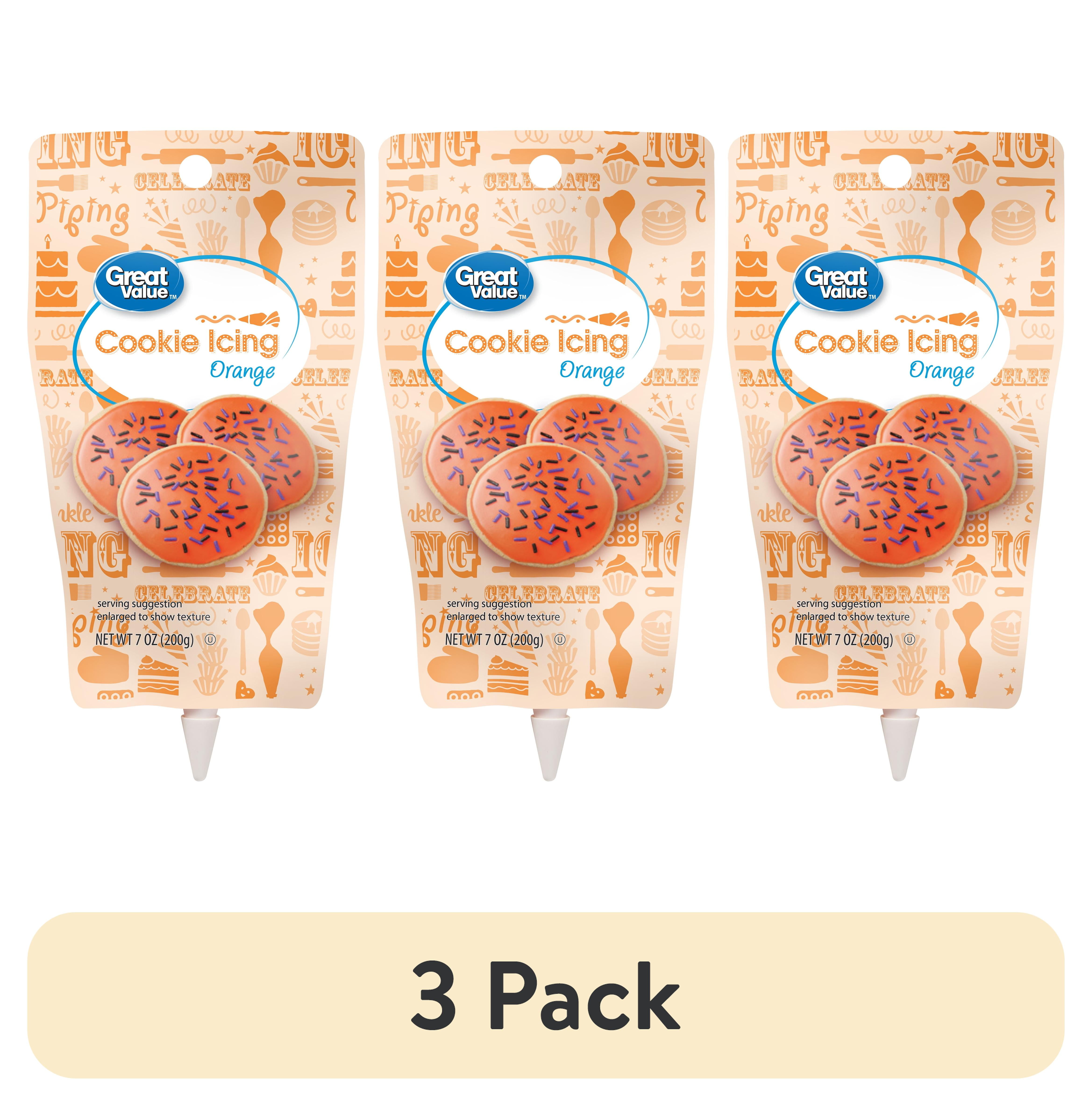 (3 pack) Great Value Cookie Icing, Orange, 7 oz - Walmart.com