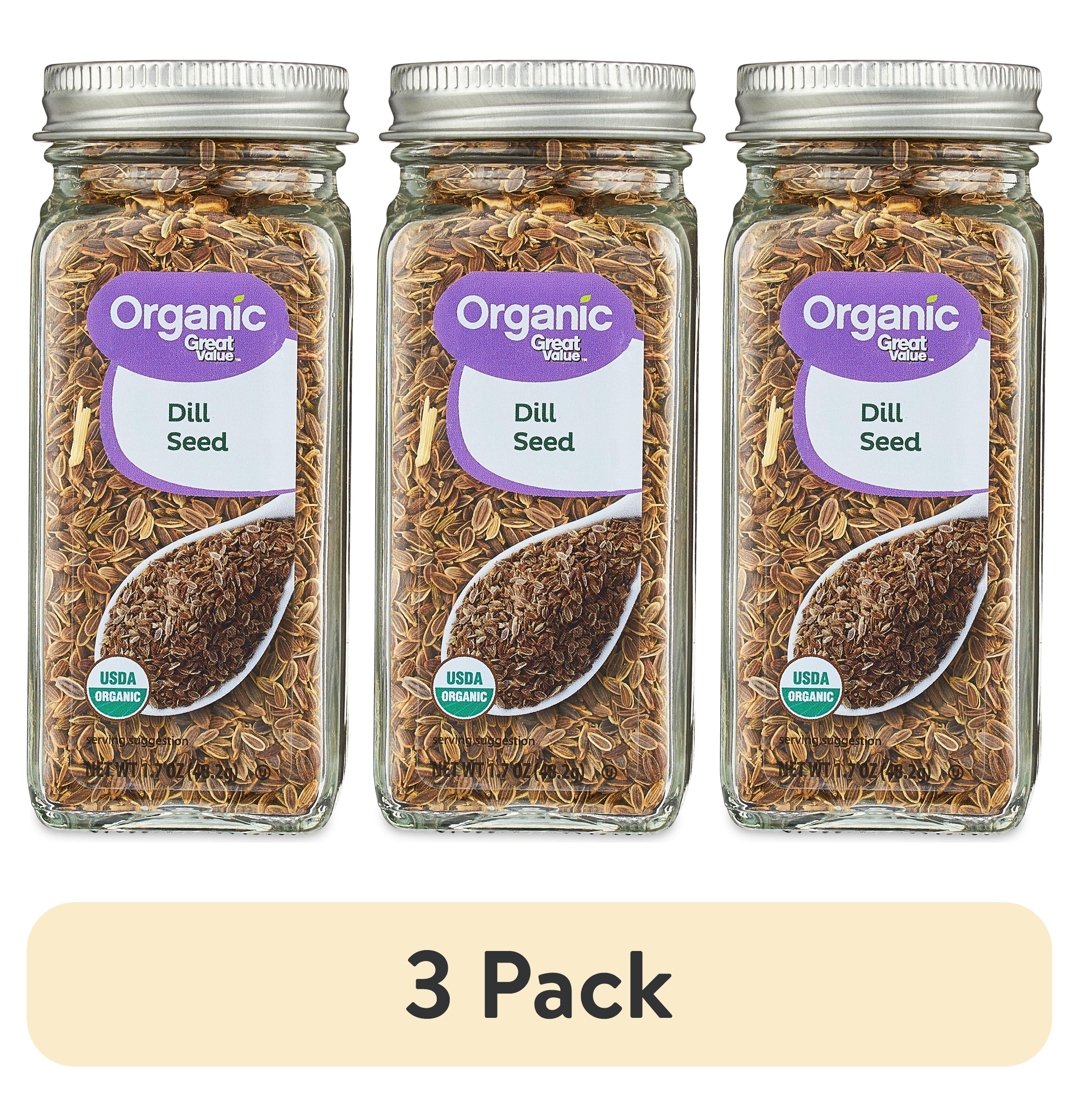 (3 pack) Great Value Organic Dill Seed, 1.7 oz - Walmart.com
