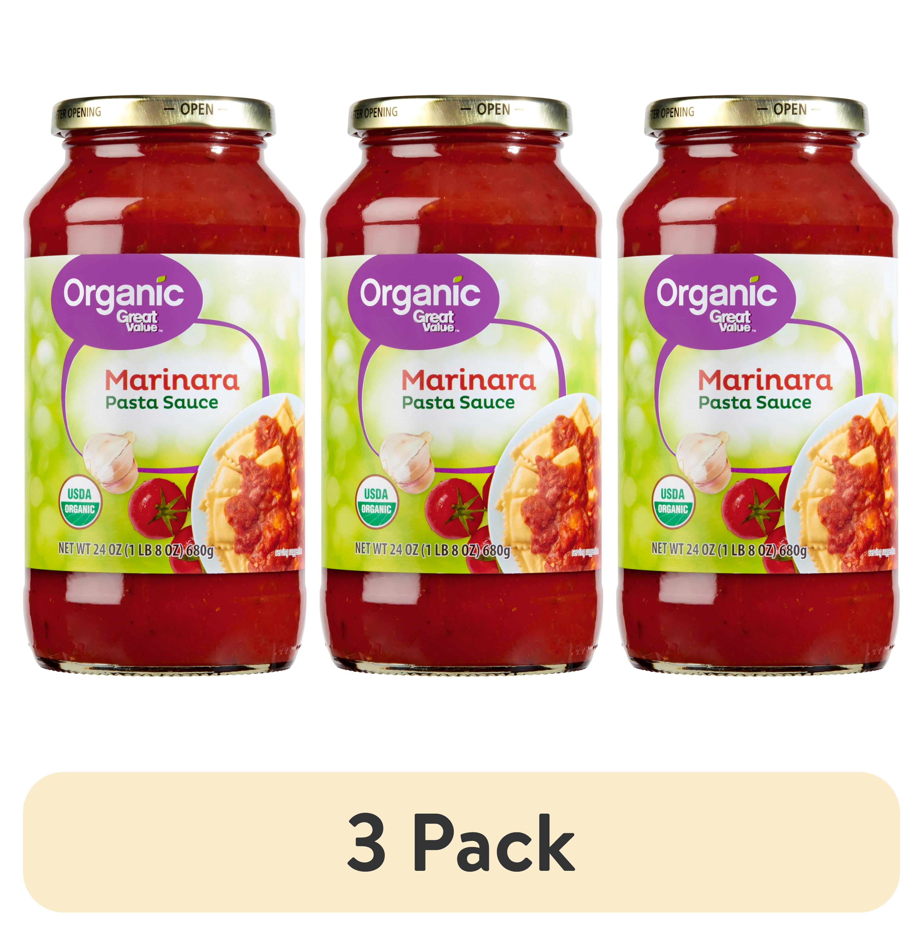 (3 pack) Great Value Organic Marinara Pasta Sauce, 24 oz - Walmart.com