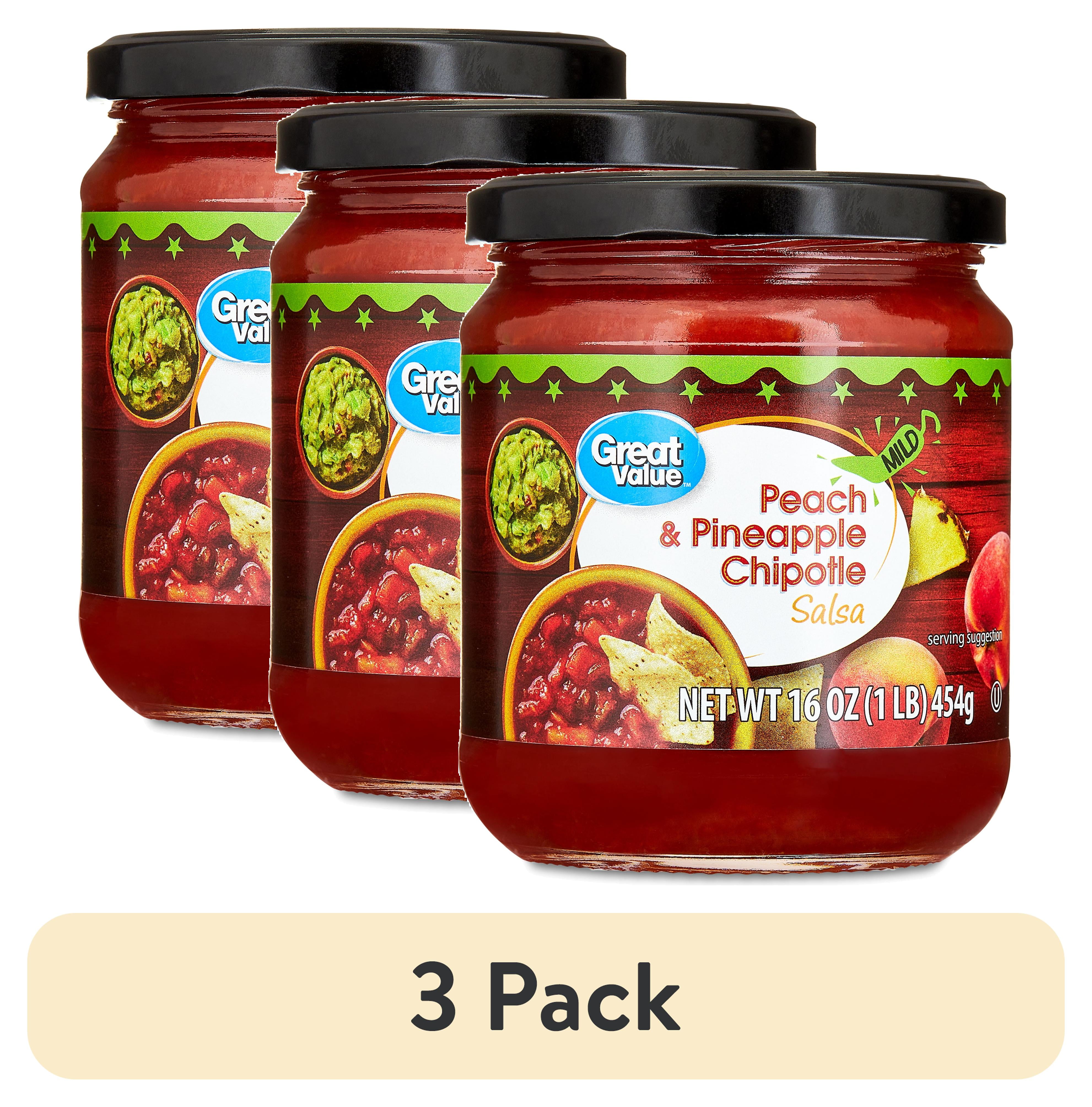 (3 pack) Great Value Peach & Pineapple Chipotle Salsa, 16 oz - Walmart.com