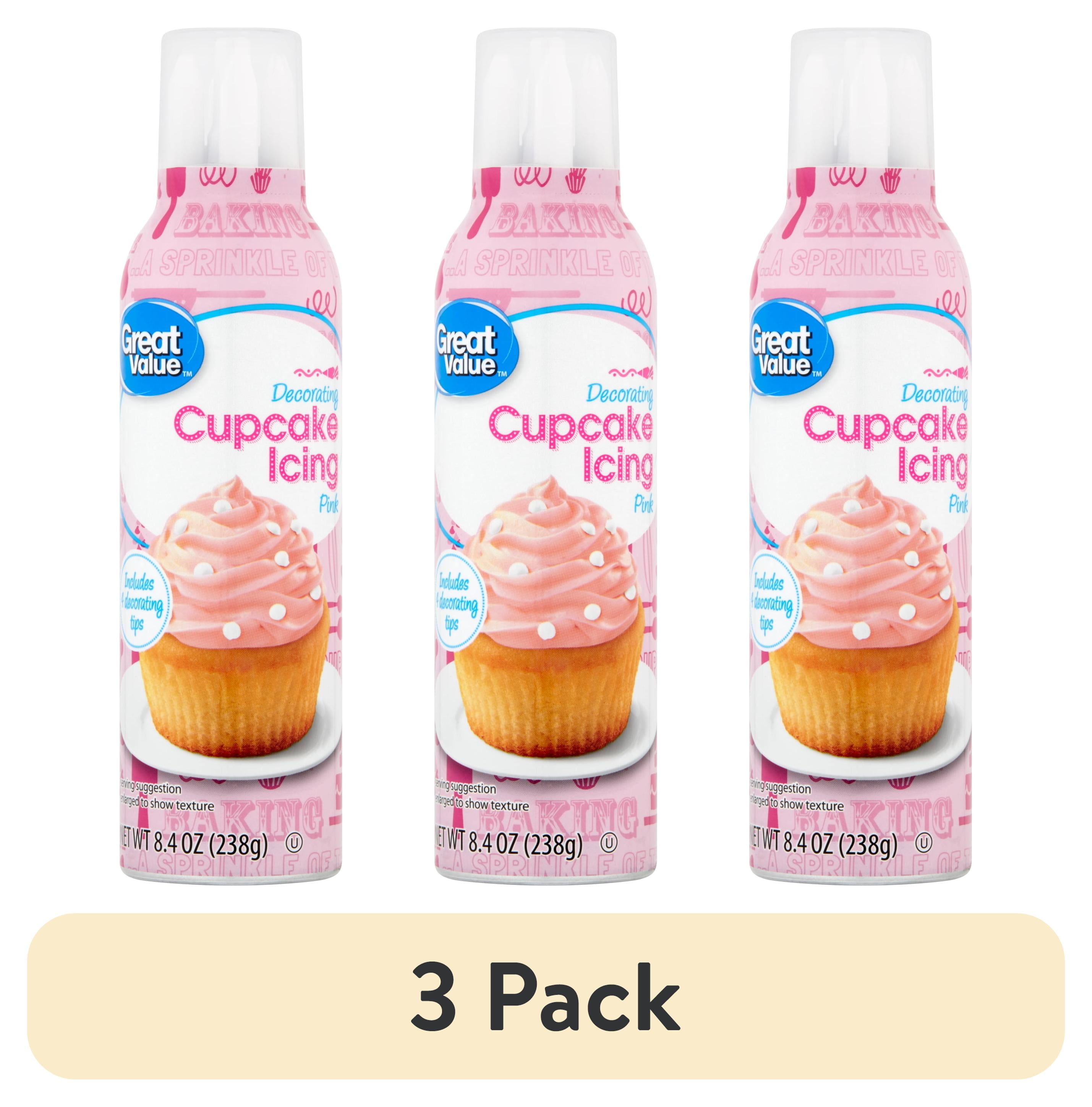 (3 pack) Great Value Pink Cupcake Icing, 8.4 oz - Walmart.com