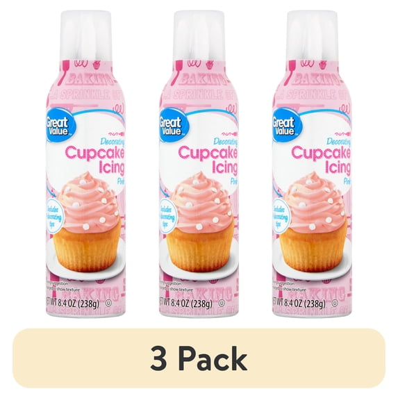 (3 pack) Great Value Pink Cupcake Icing, 8.4 oz - Walmart.com